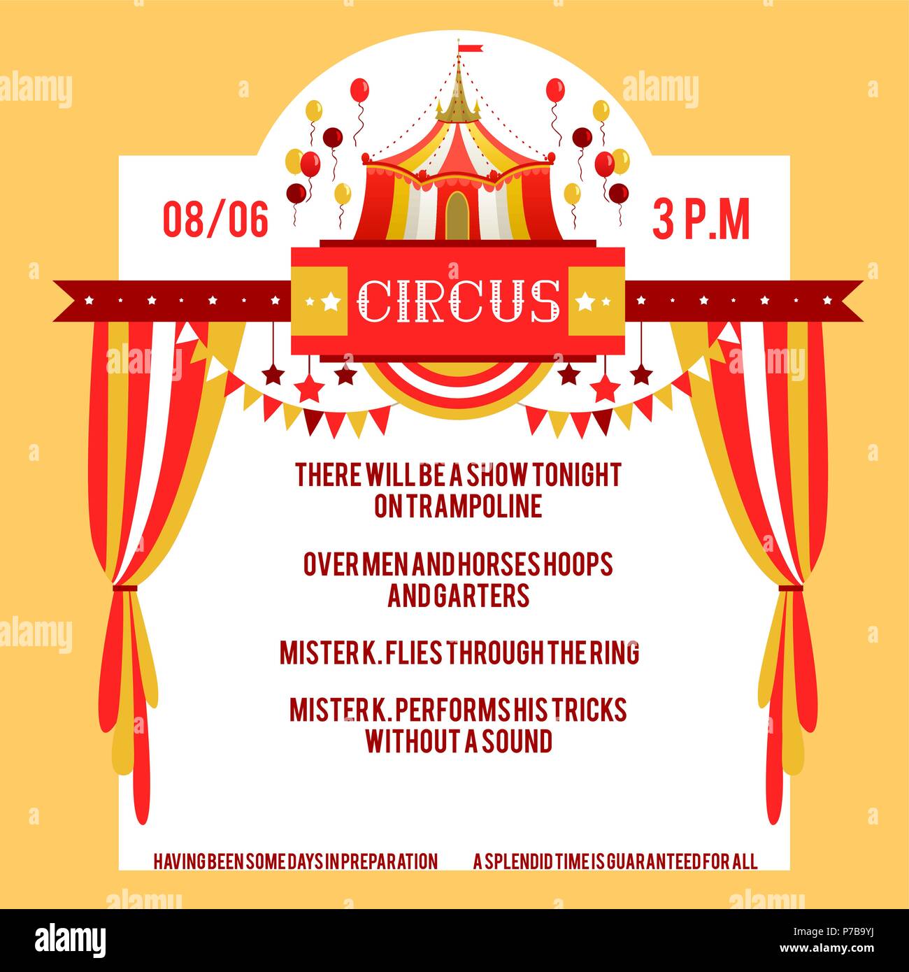 Circus advertising Stock-Vektorgrafiken kaufen - Alamy