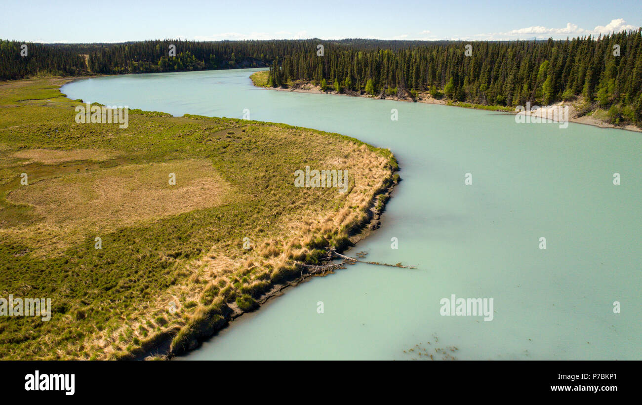 Drohnenansicht des alaska river -Fotos und -Bildmaterial in hoher ...