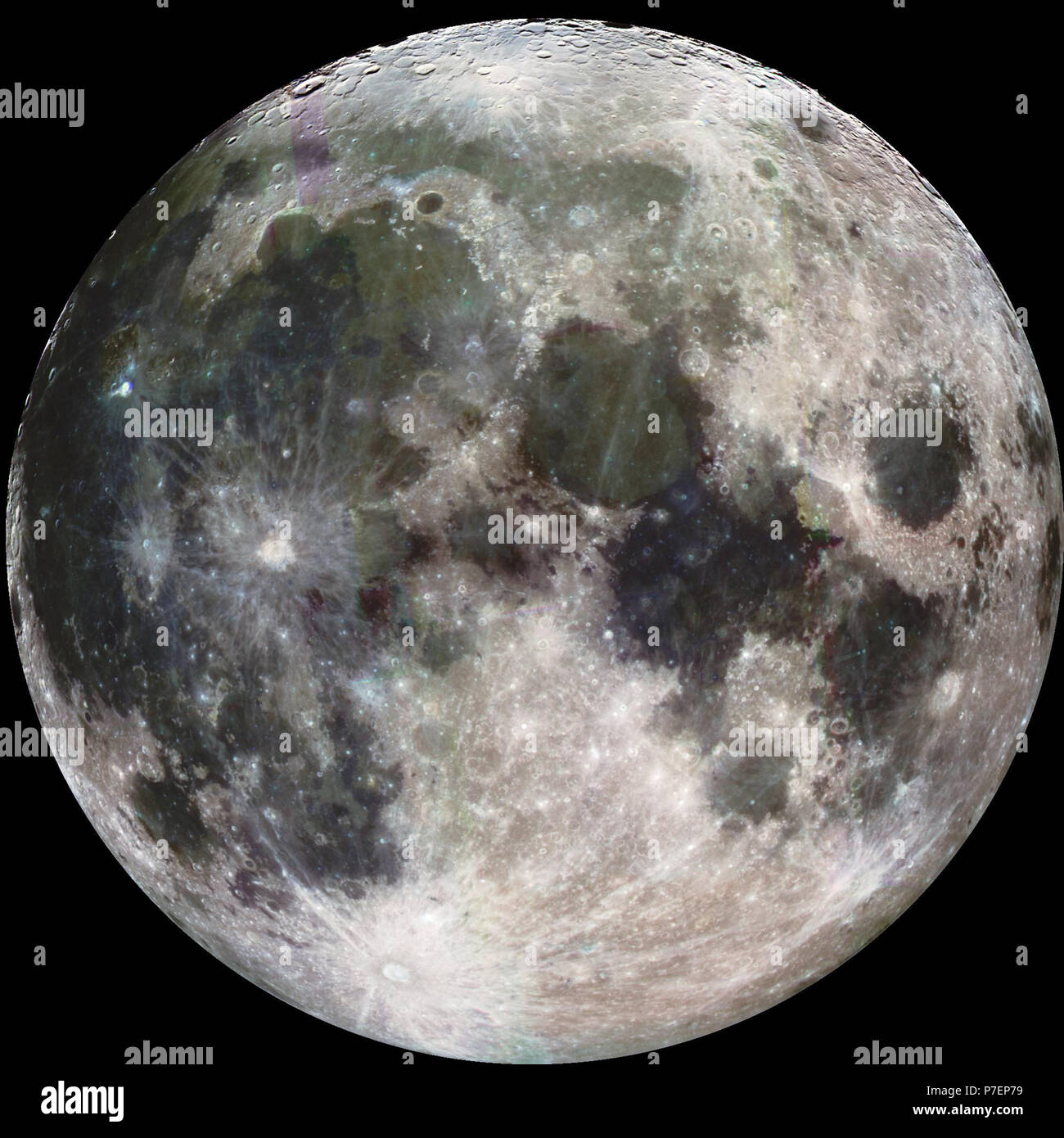 Der Mond. Die NASA-Sonde Galileo nahm dieses Bild der Mond der Erde am ...
