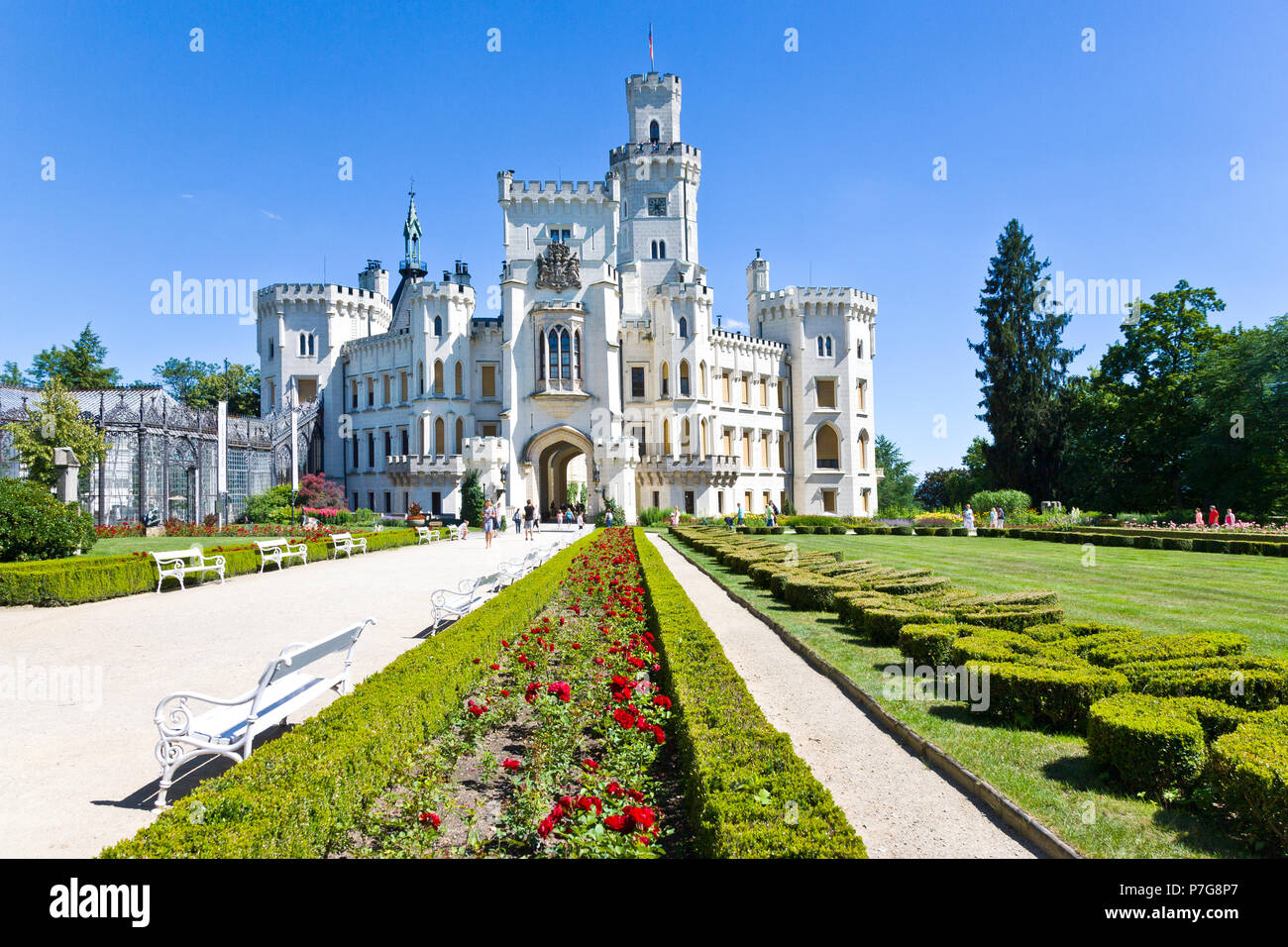 Zamek Hluboka Nad Vltavou, Jizni Cechy, Ceska Republika/Schloss Hluboka ...