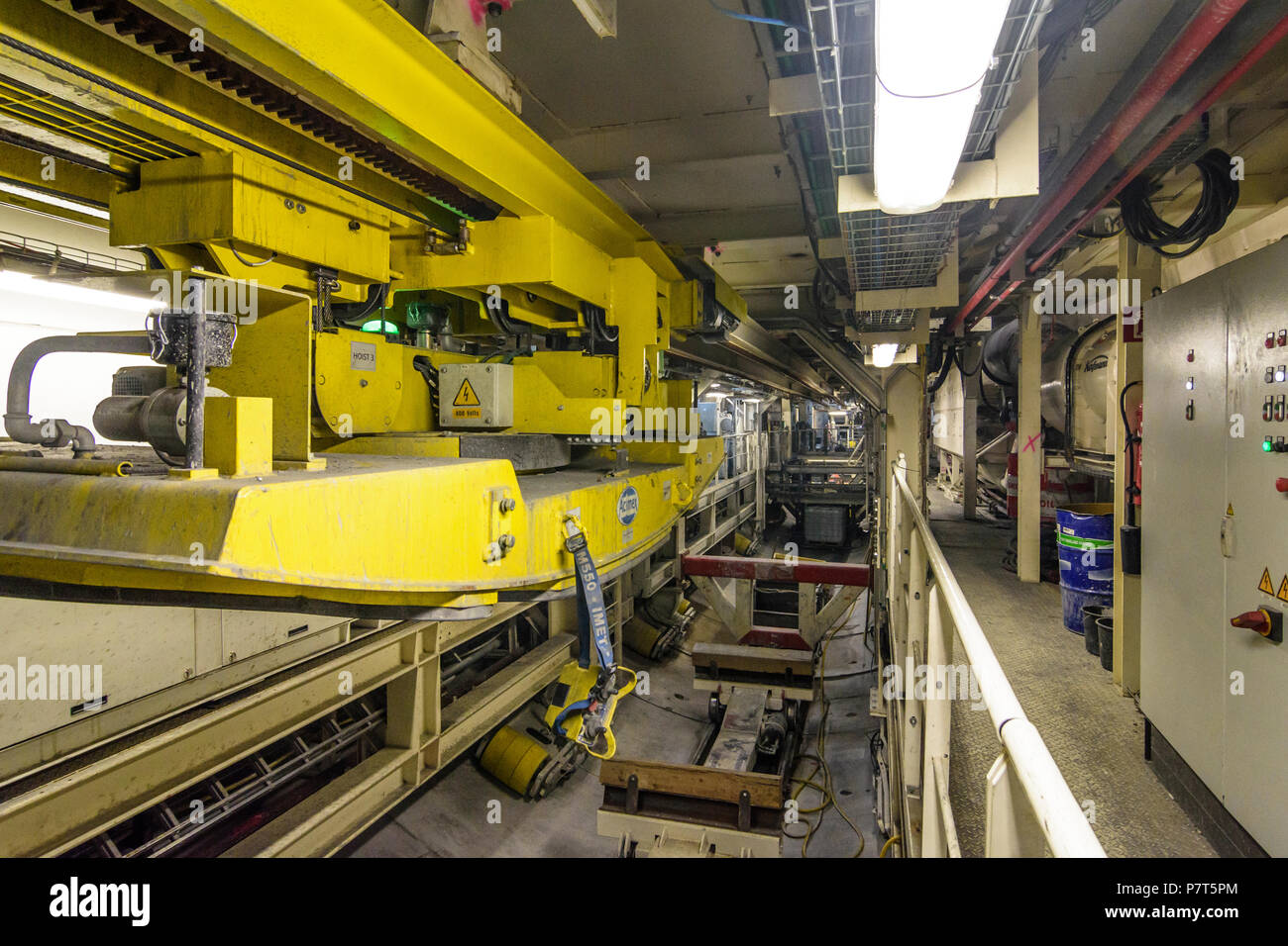 Spital am Semmering: im Inneren Tunnelbohrmaschine an Semmering-Basistunnel (Semmering ...