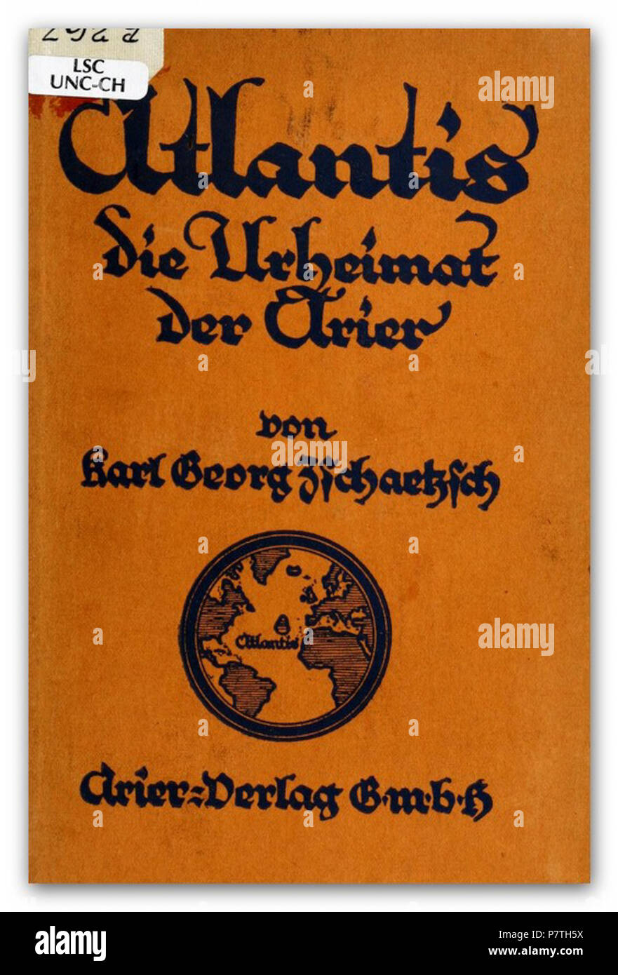 Deckblatt aus dem Buch Atlantis, die Urheimat der Arier. veröffentlicht ...