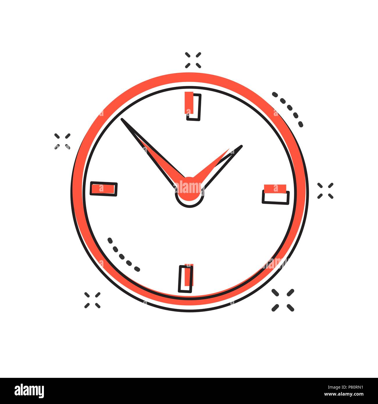 Cartoon Symbol Wecker im Comic-stil. Timer zeichen Abbildung Piktogramm ...