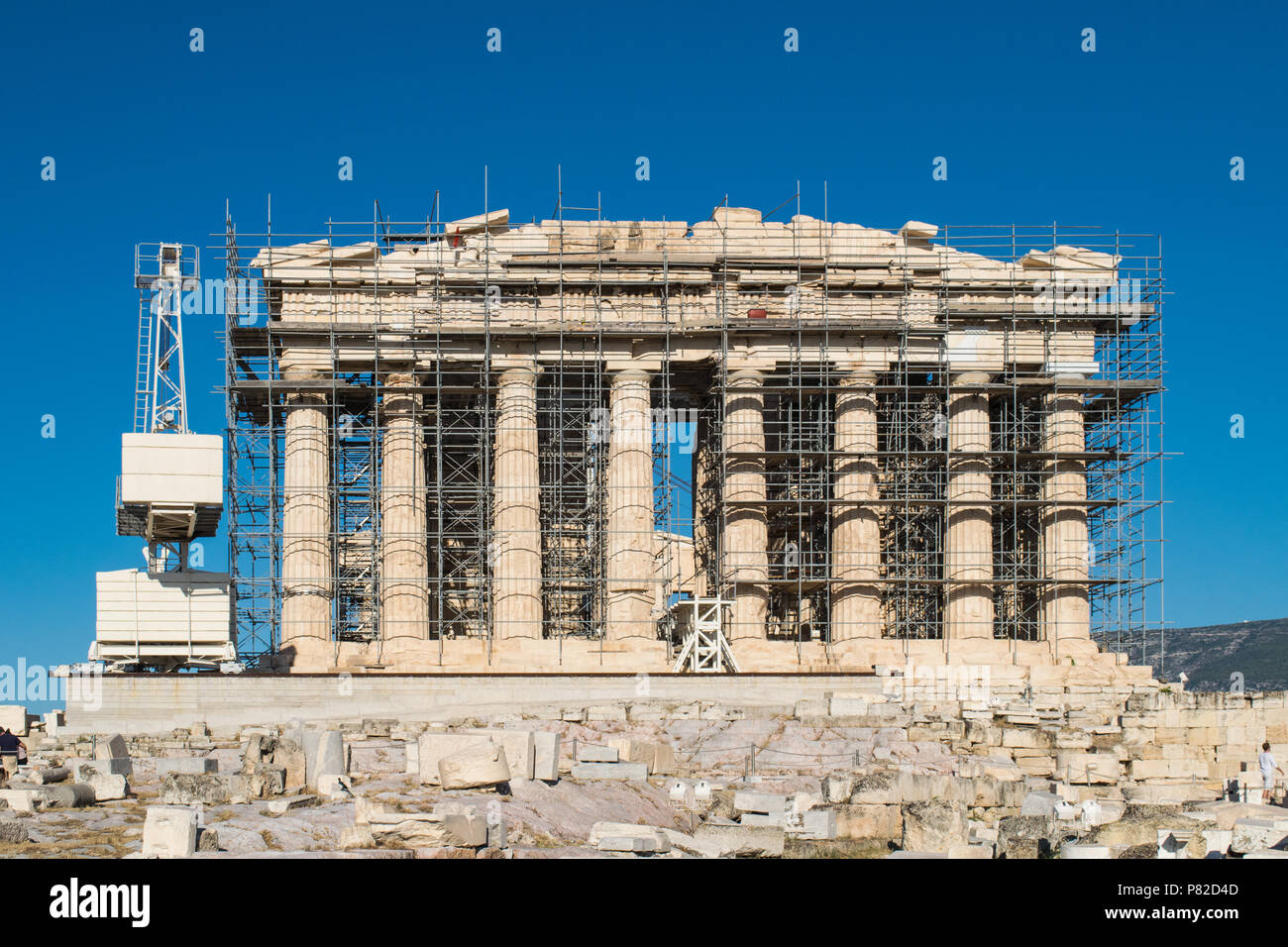 Wiederaufbau des Parthenon Tempel, Akropolis, UNESCO-Weltkulturerbe ...