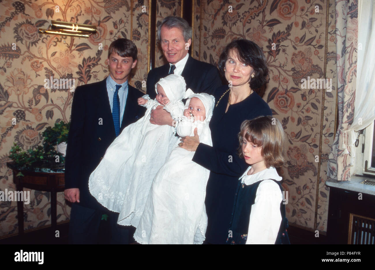 Anton Wolfgang Graf von Faber-Castell mit Ehefrau Maria, Sohn Charles ...