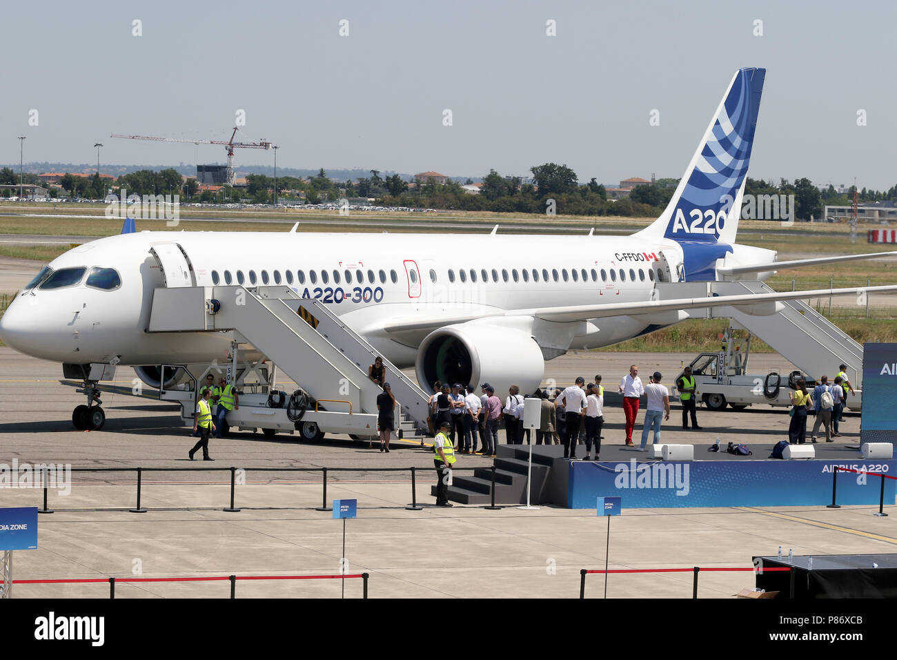 Toulouse (Frankreich) Juli 10th, 2015; Präsentation des neuen Airbus A ...