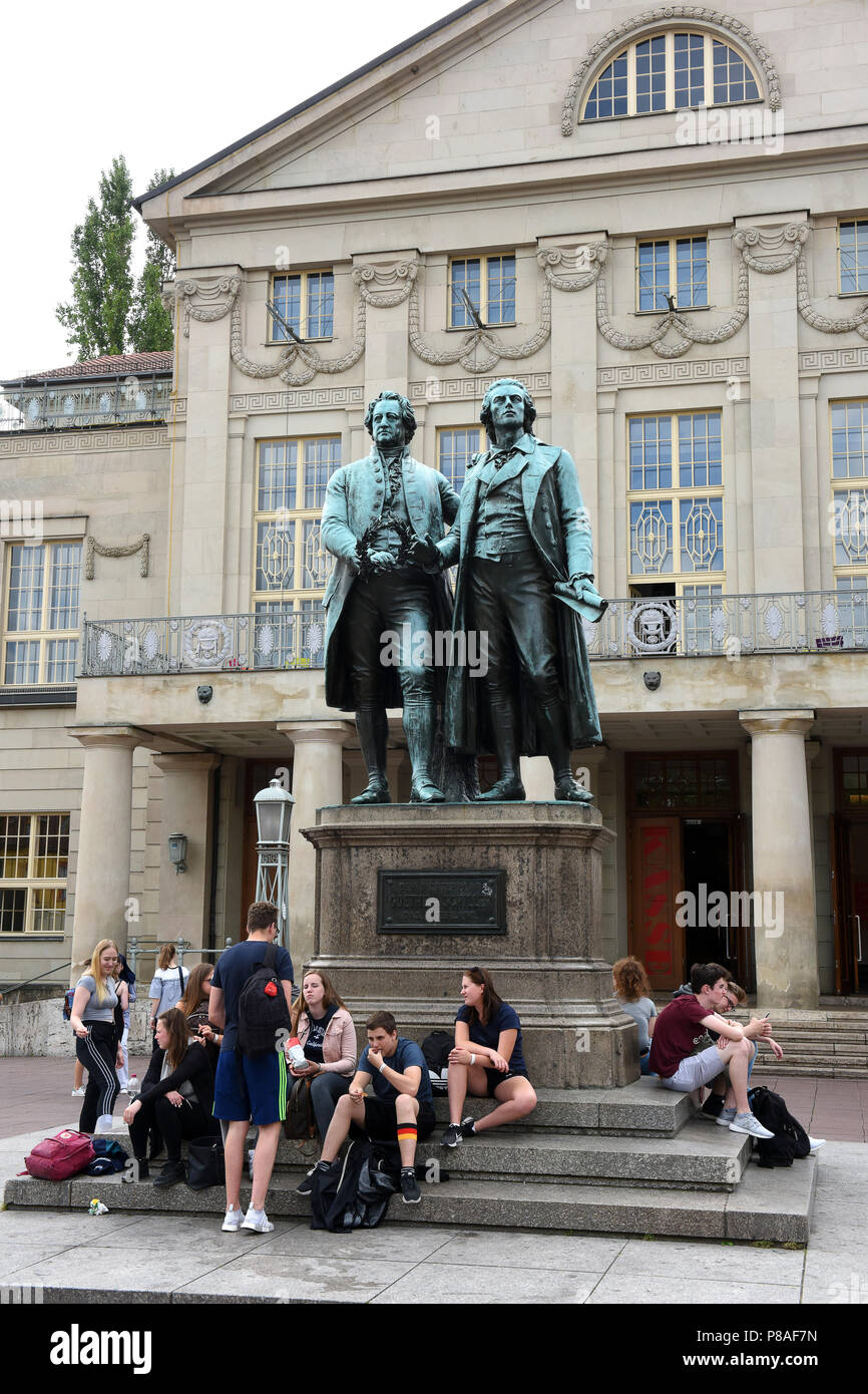 Das Nationaltheater in Weimar, Thüringen, Deutschland, Europa ...