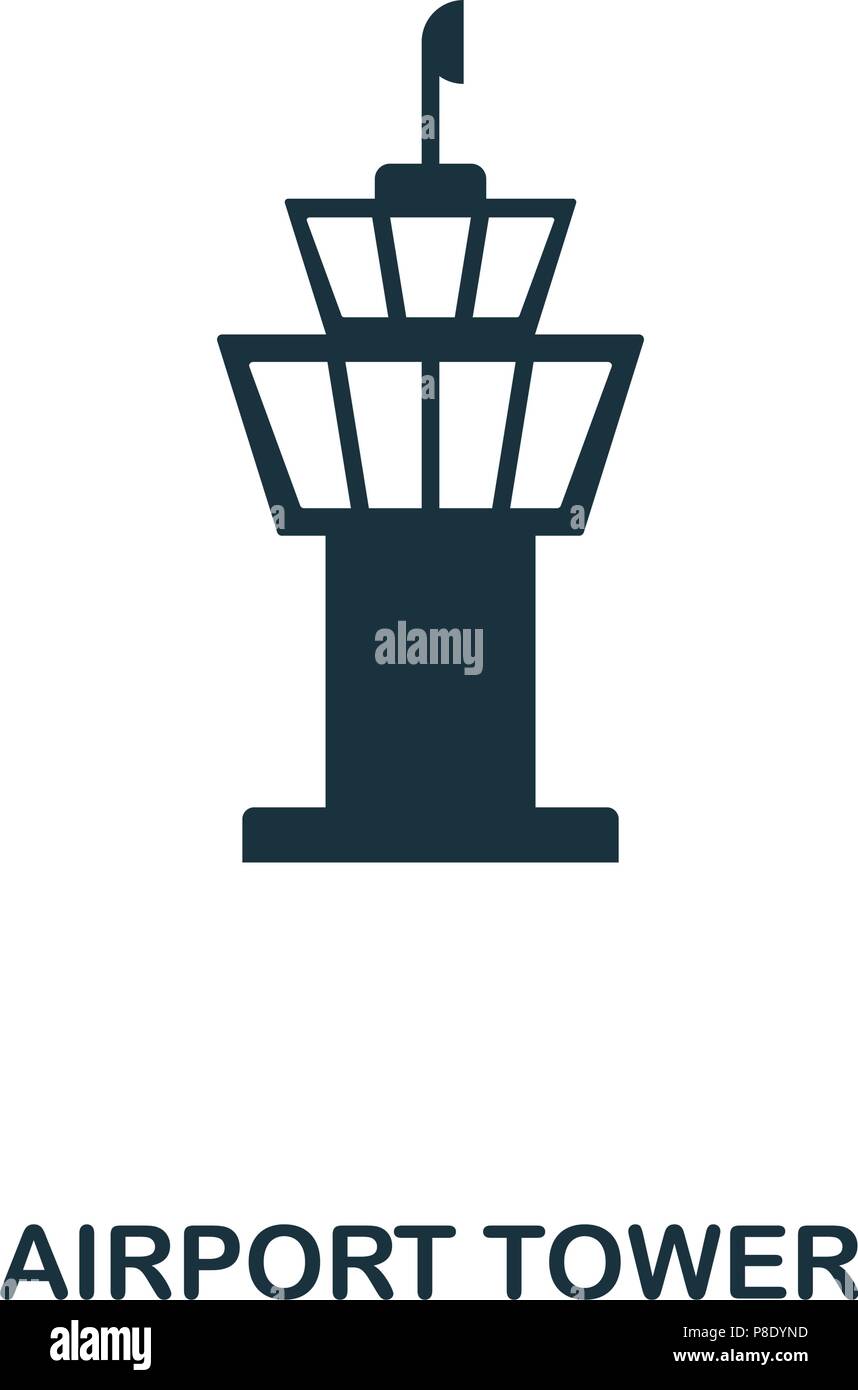 Airport Tower Symbol. Line Style Icon Design. UI. Abbildung: Airport ...