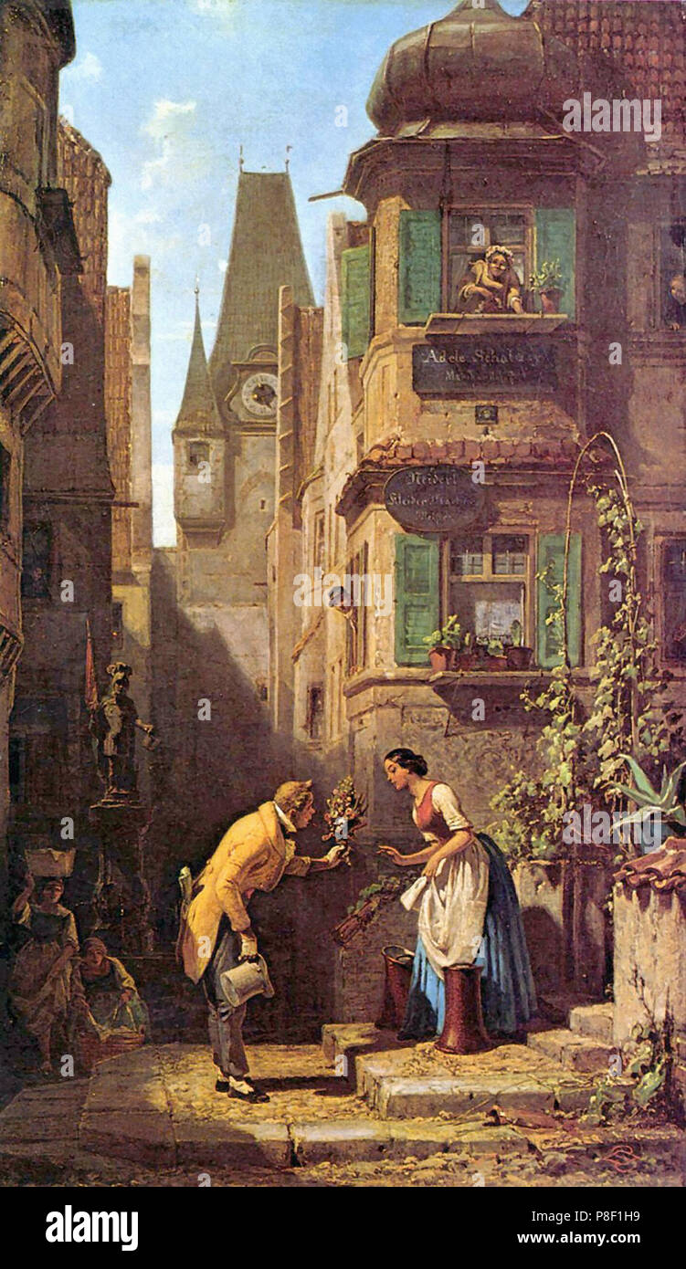 Carl Spitzweg - Der ewige Hochzeiter Stockfotografie - Alamy