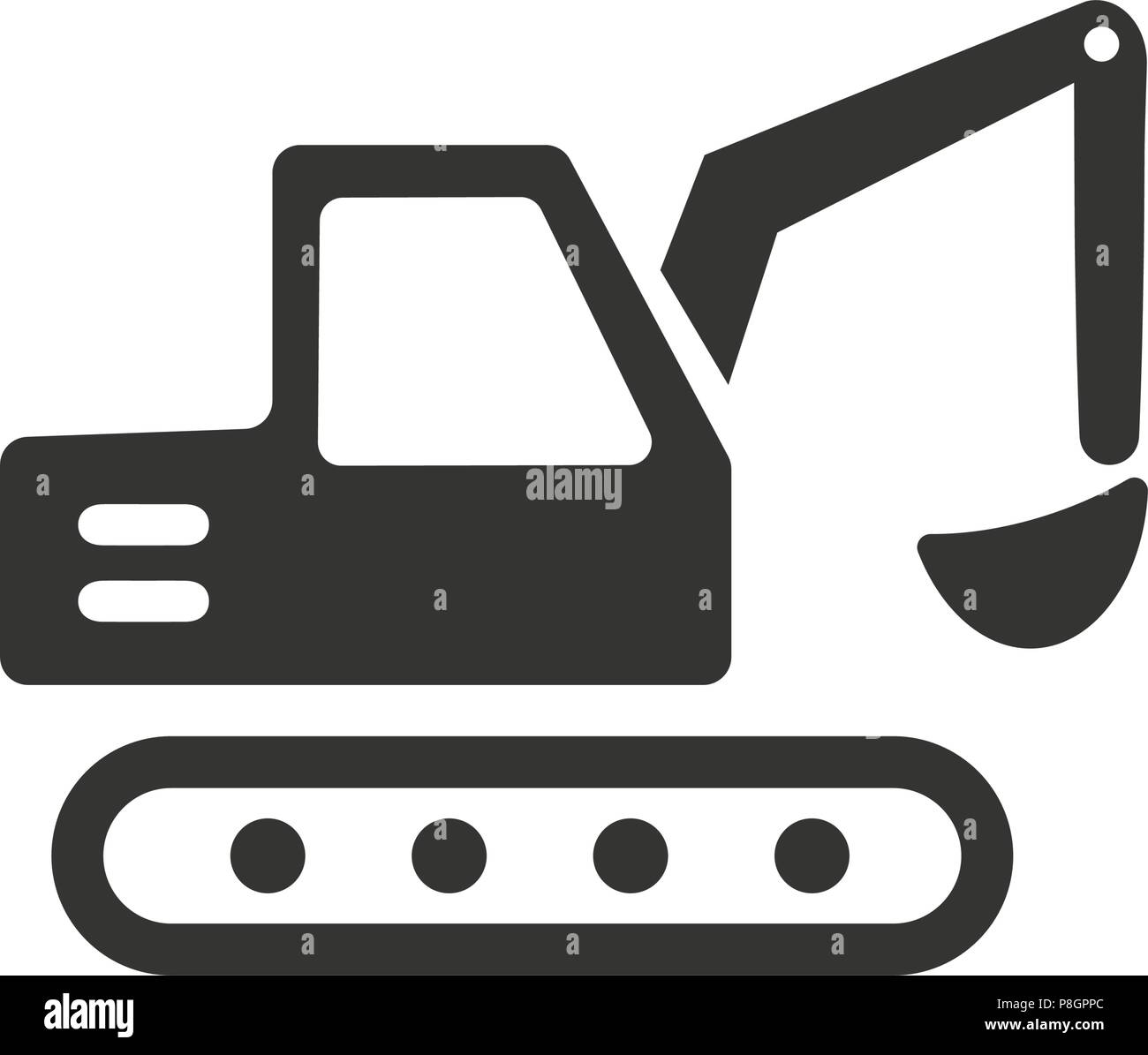 Baggerkran symbol Stock-Vektorgrafiken kaufen - Alamy