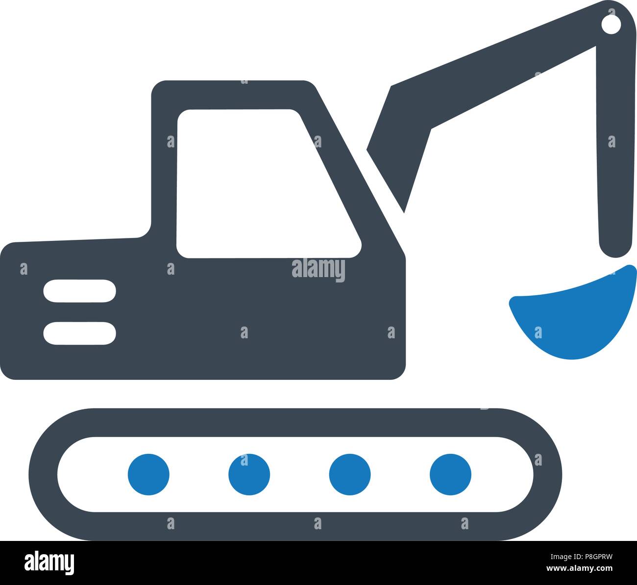 Baggerkran symbol Stock-Vektorgrafiken kaufen - Alamy