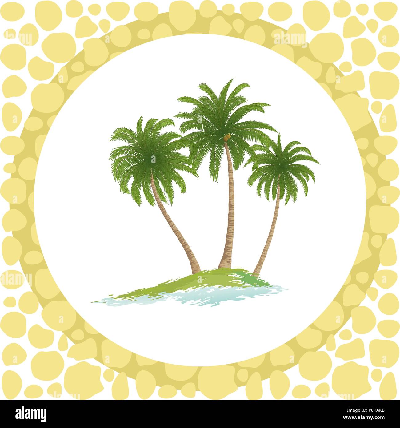 Coco palm beach resort Stock-Vektorgrafiken kaufen - Alamy