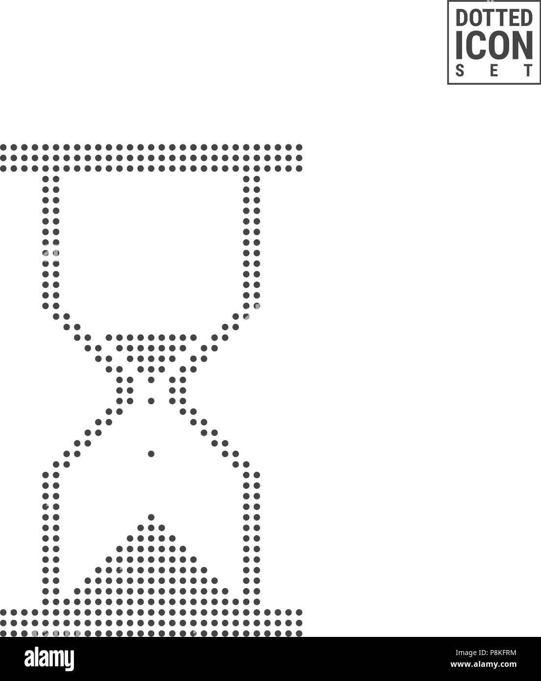 Sanduhr Dot Pattern Symbol. Symbol Sanduhr Gepunktete isoliert auf ...
