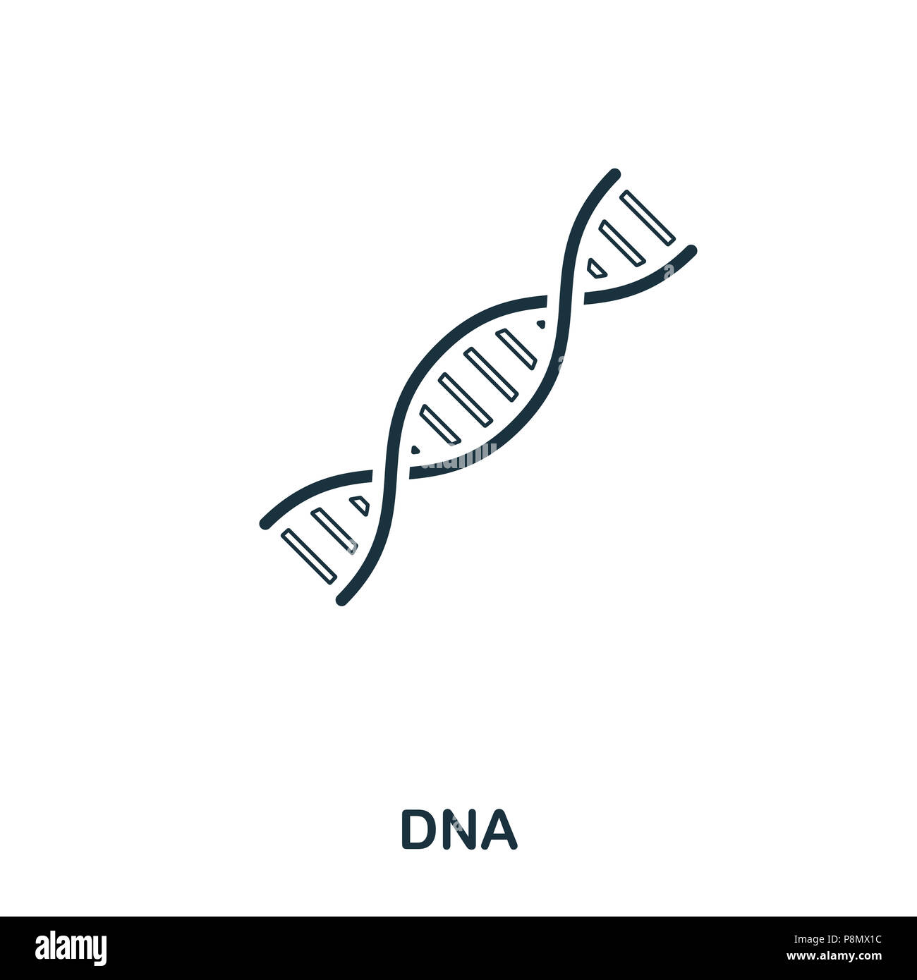 DNA-Symbol. Outline style Icon Design. UI. Abbildung: DNA-Symbol ...