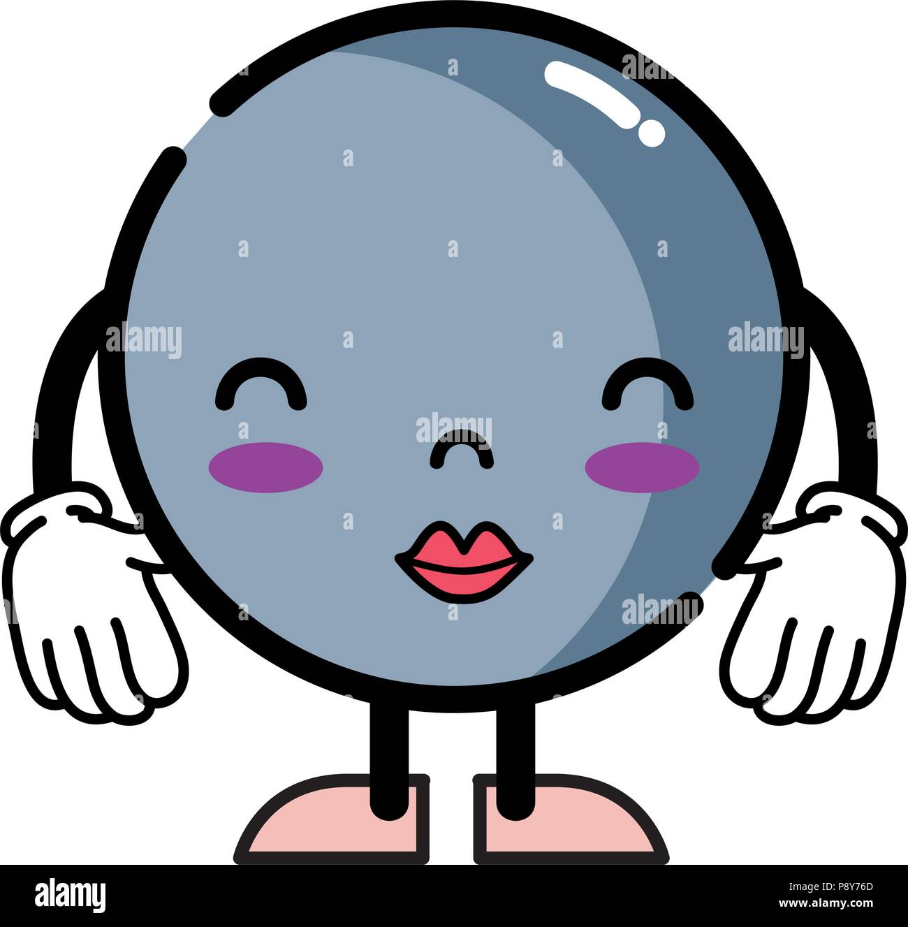 Ziemlich Emoji-zeichen mit Armen und Beinen Vector Illustration Stock ...