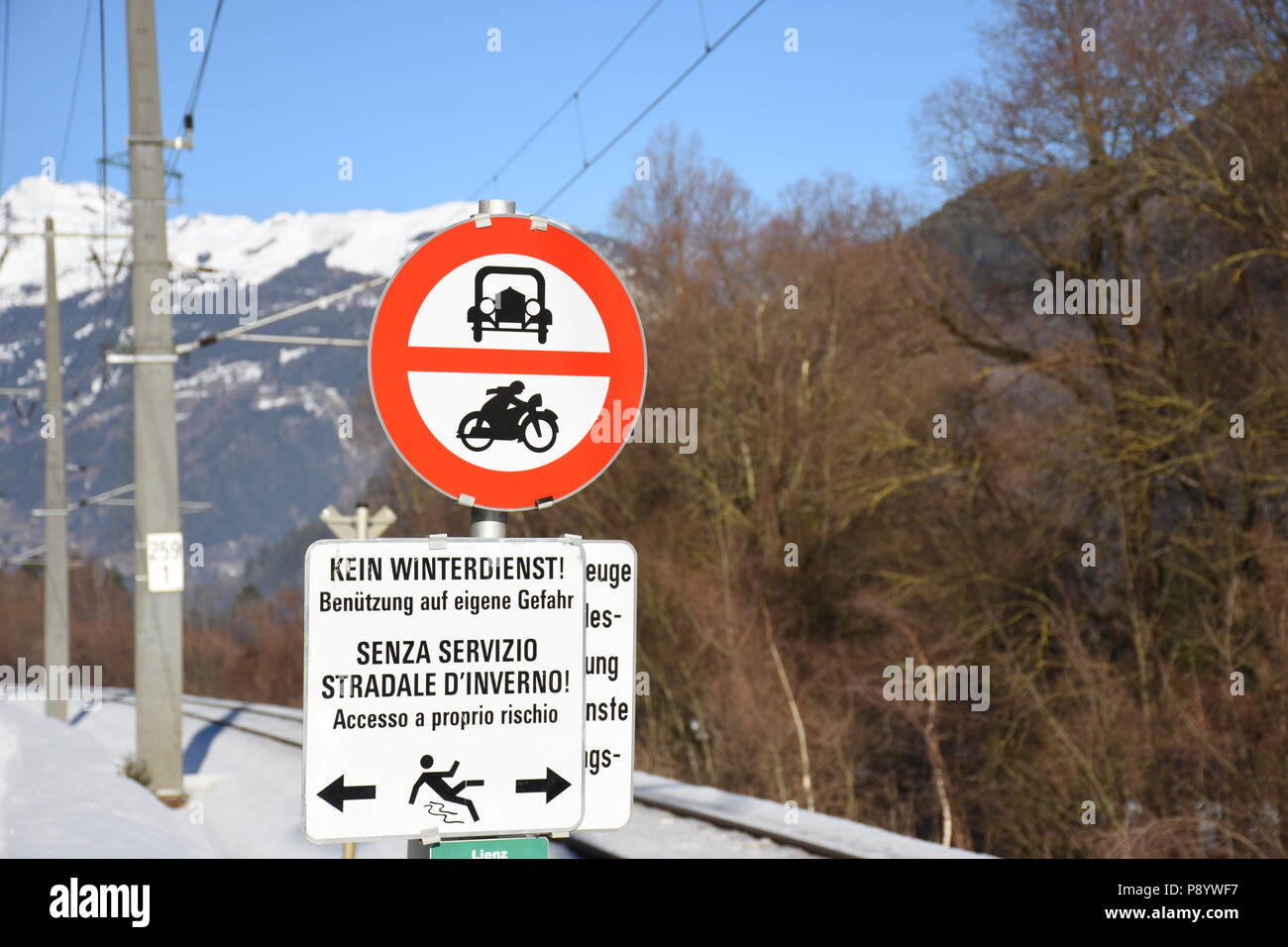 Eisenbahn, Pustertalbahn, Eisenbahn, Winter, Gleis, Schiene, einspurig ...