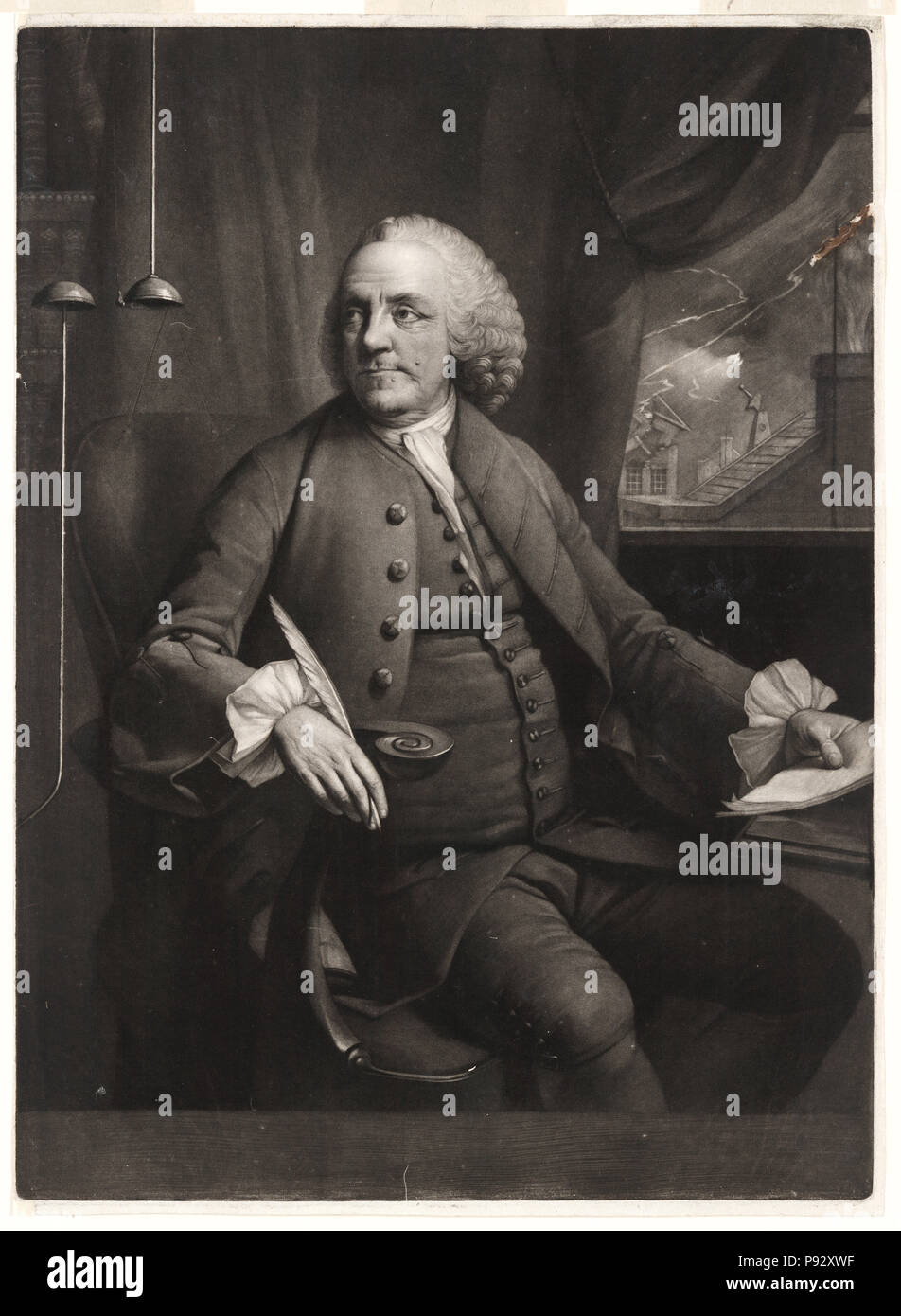 Benjamin Franklin Lightning Stockfotos und -bilder Kaufen - Alamy