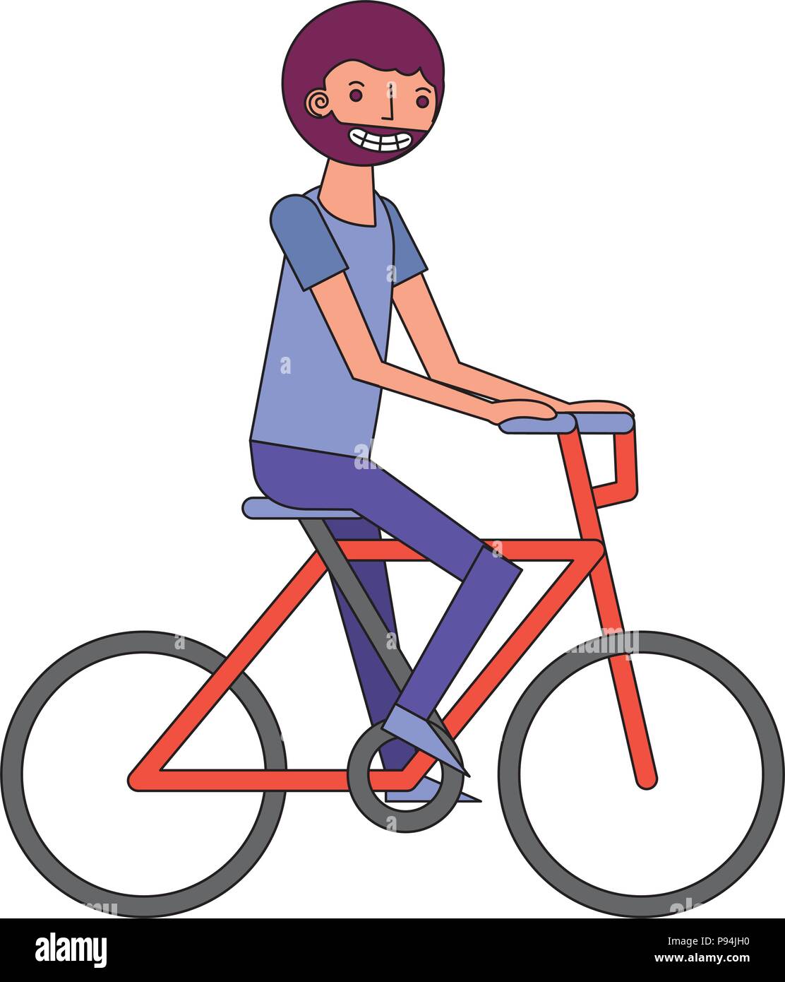 Bart Mann reiten in der Bike Sport Vector Illustration Stock ...