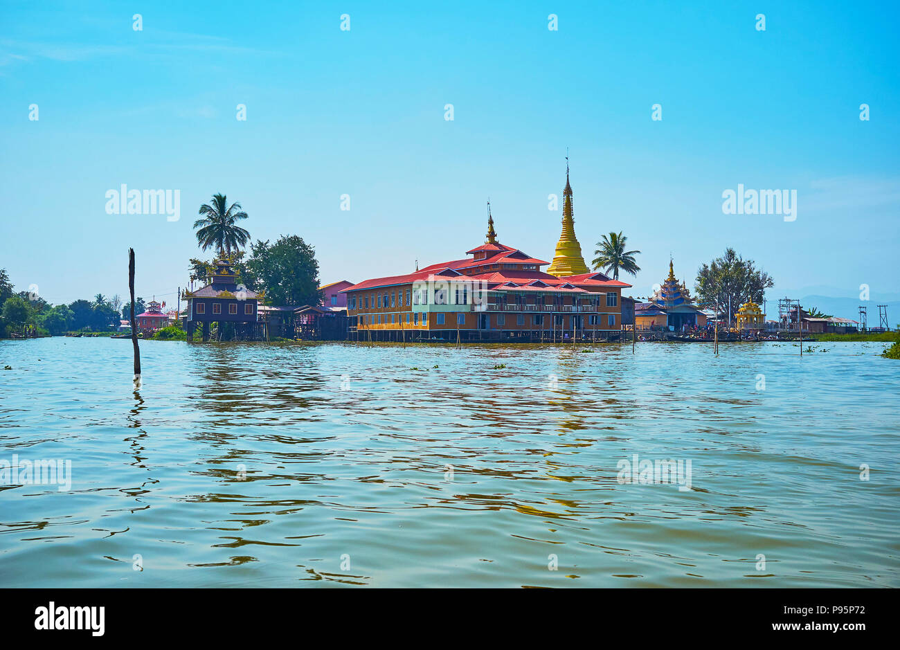 Inle See mit zahlreichen buddhistischen historische Sehenswürdigkeiten ...