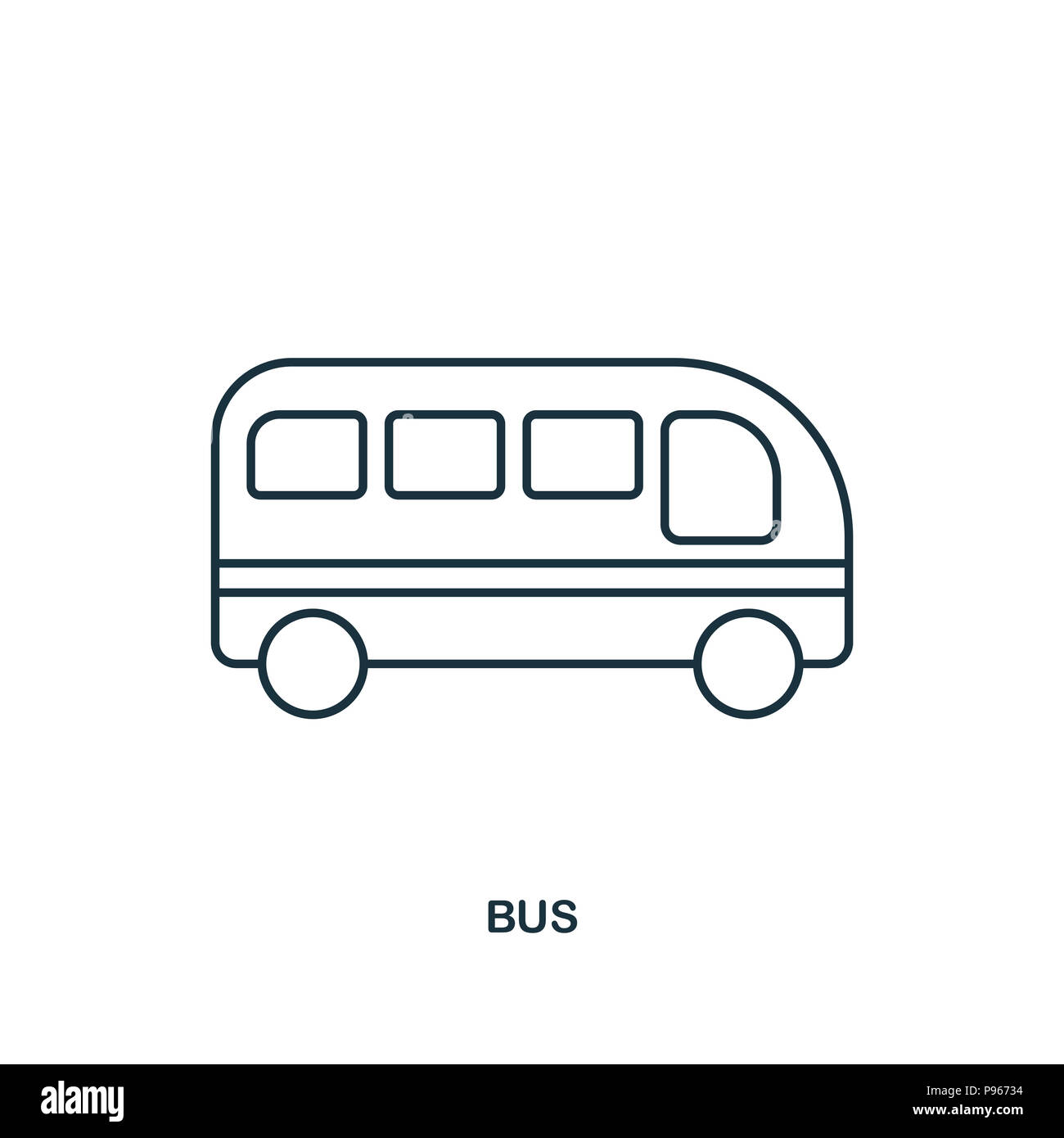 Bus-Symbol. Outline style Icon Design. UI. Abbildung: bus-Symbol ...