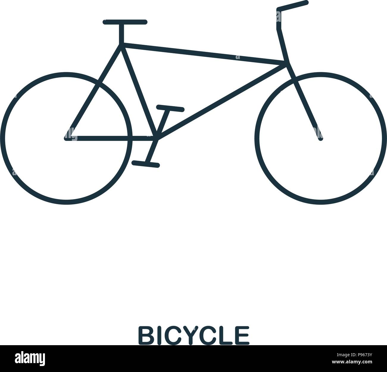 Fahrrad-Symbol. Outline style Icon Design. UI. Abbildung: Fahrrad ...