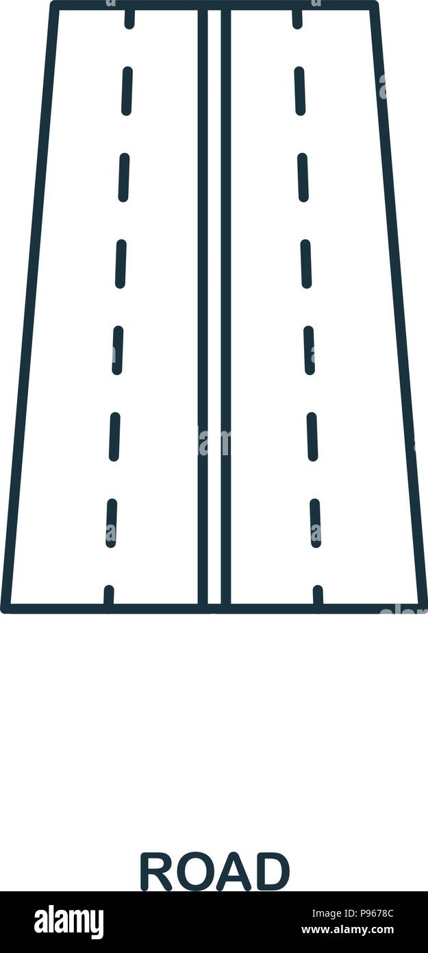 Straße Symbol. Outline style Icon Design. UI. Abbildung: Straße Symbol ...