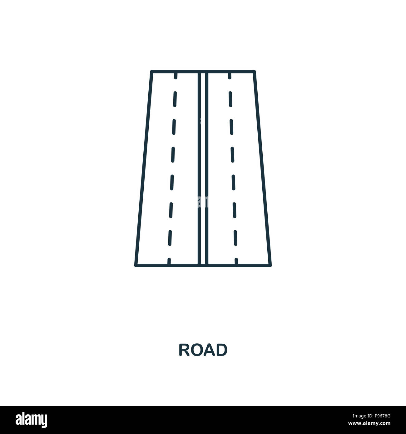 Straße Symbol. Outline style Icon Design. UI. Abbildung: Straße Symbol ...