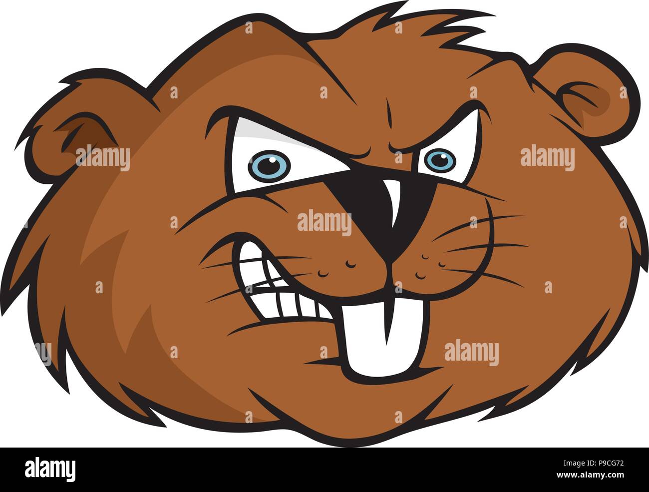 Cartoon Vector Illustration einer Biber Stock-Vektorgrafik - Alamy
