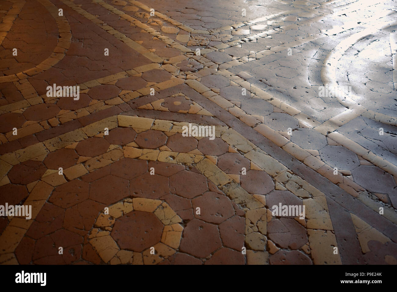 Schönen Fliesenboden, Zimmer von Leo X. in der quartieri Monumentali ...