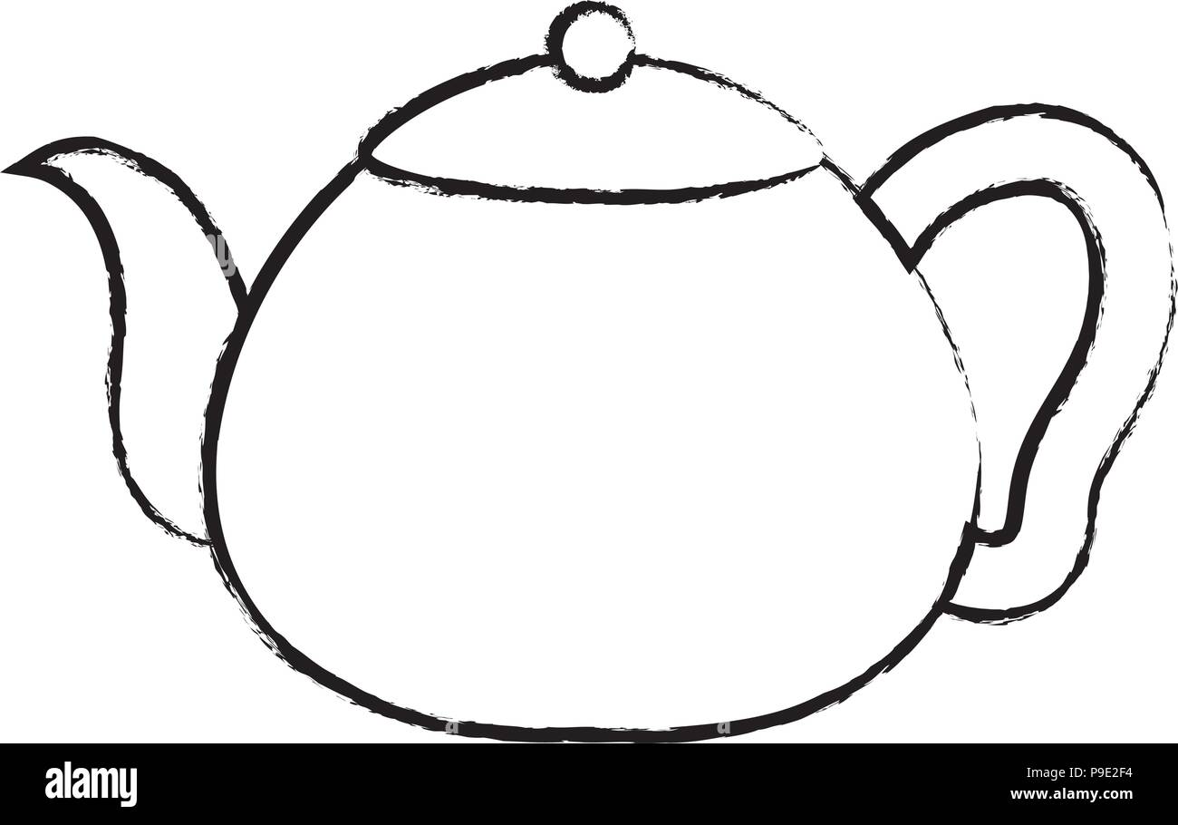 Teekanne Symbol auf weißem Hintergrund, Vector Illustration Stock ...