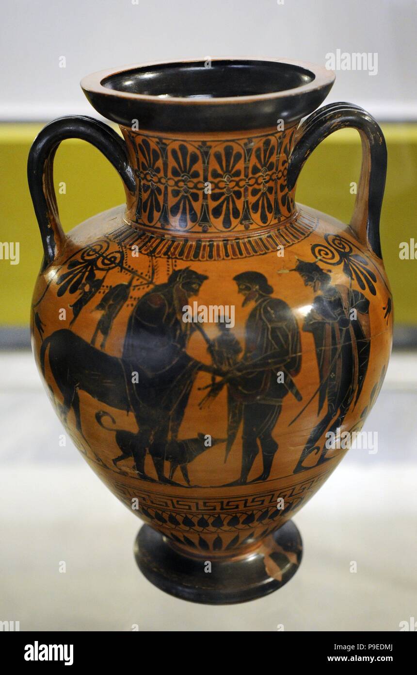 Antike Griechische Vase Mit Schwarzen Figuren Stockfotos und -bilder ...