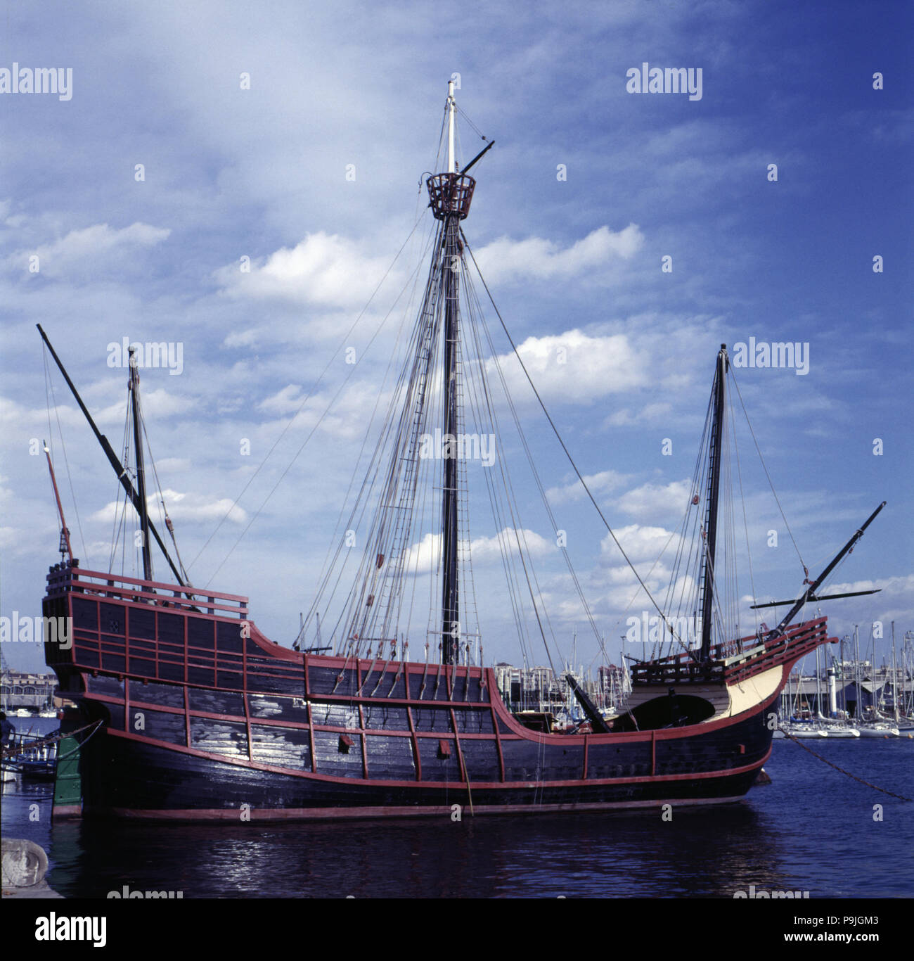 Die Reproduktion der Santa Maria Schiff, mit dem Christopher Columbus ...