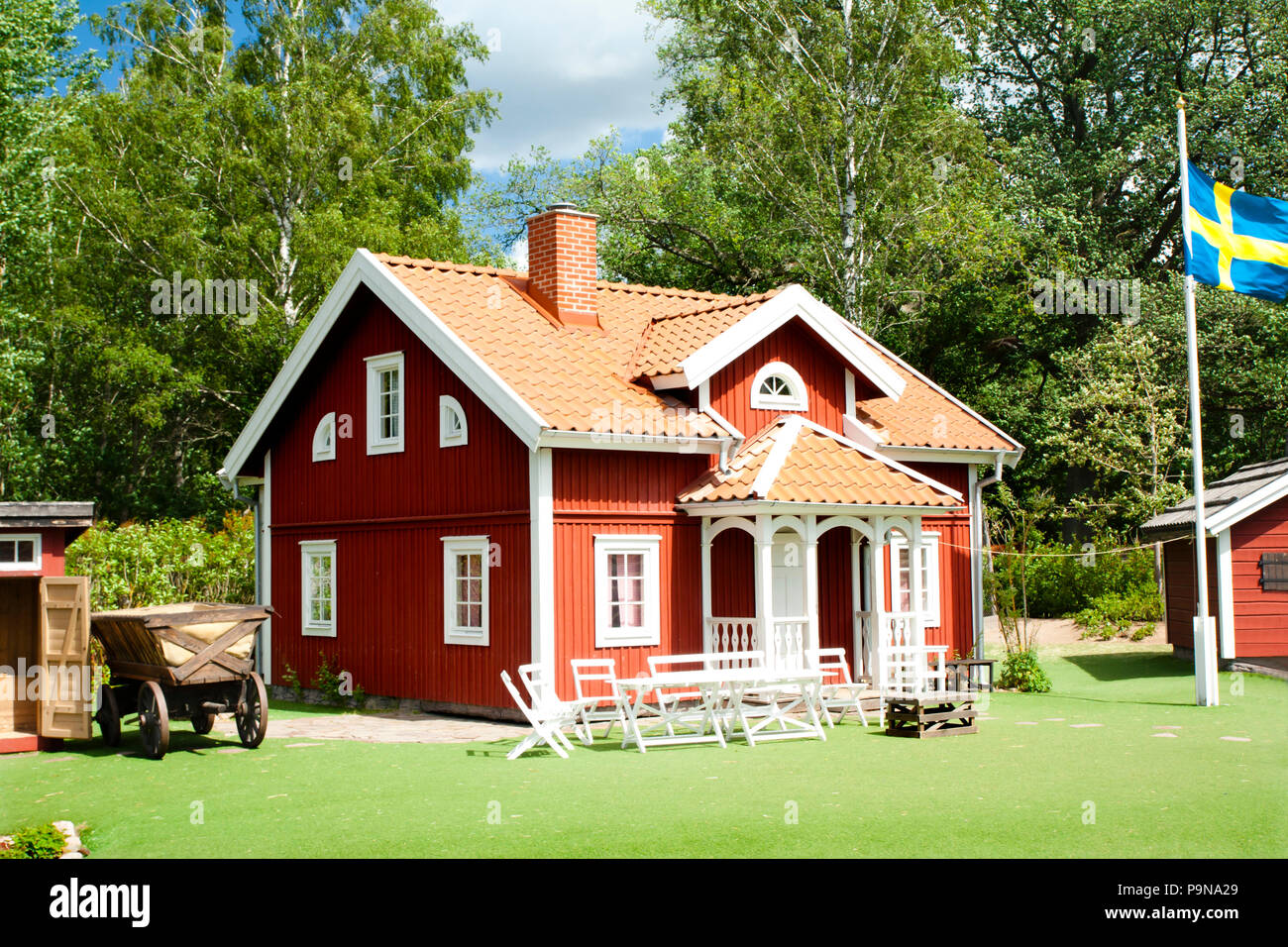 VIMMERBY, Schweden - 19. Juni 2018 - Astrid Lindgrens Welt, Astrid ...