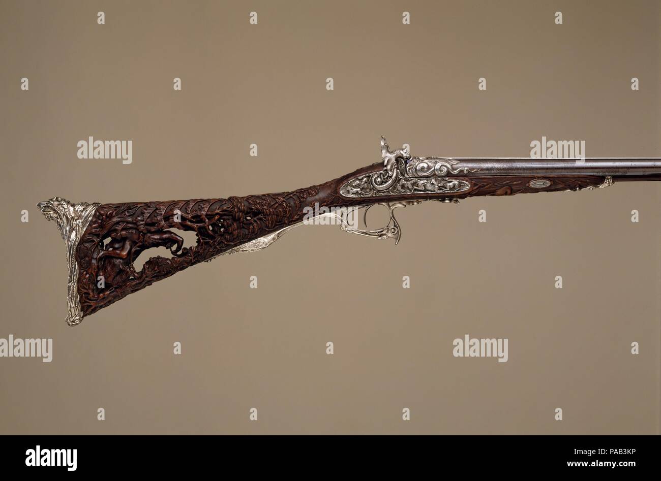 Double-Barreled Percussion Schrotflinte. Barrelsmith: Léopold Bernard ...