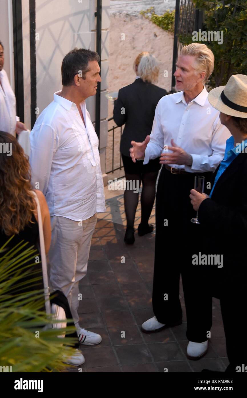 Taormina, Italien. 20. Juli 2018. Taormina: Matthew Modine und Frau ...