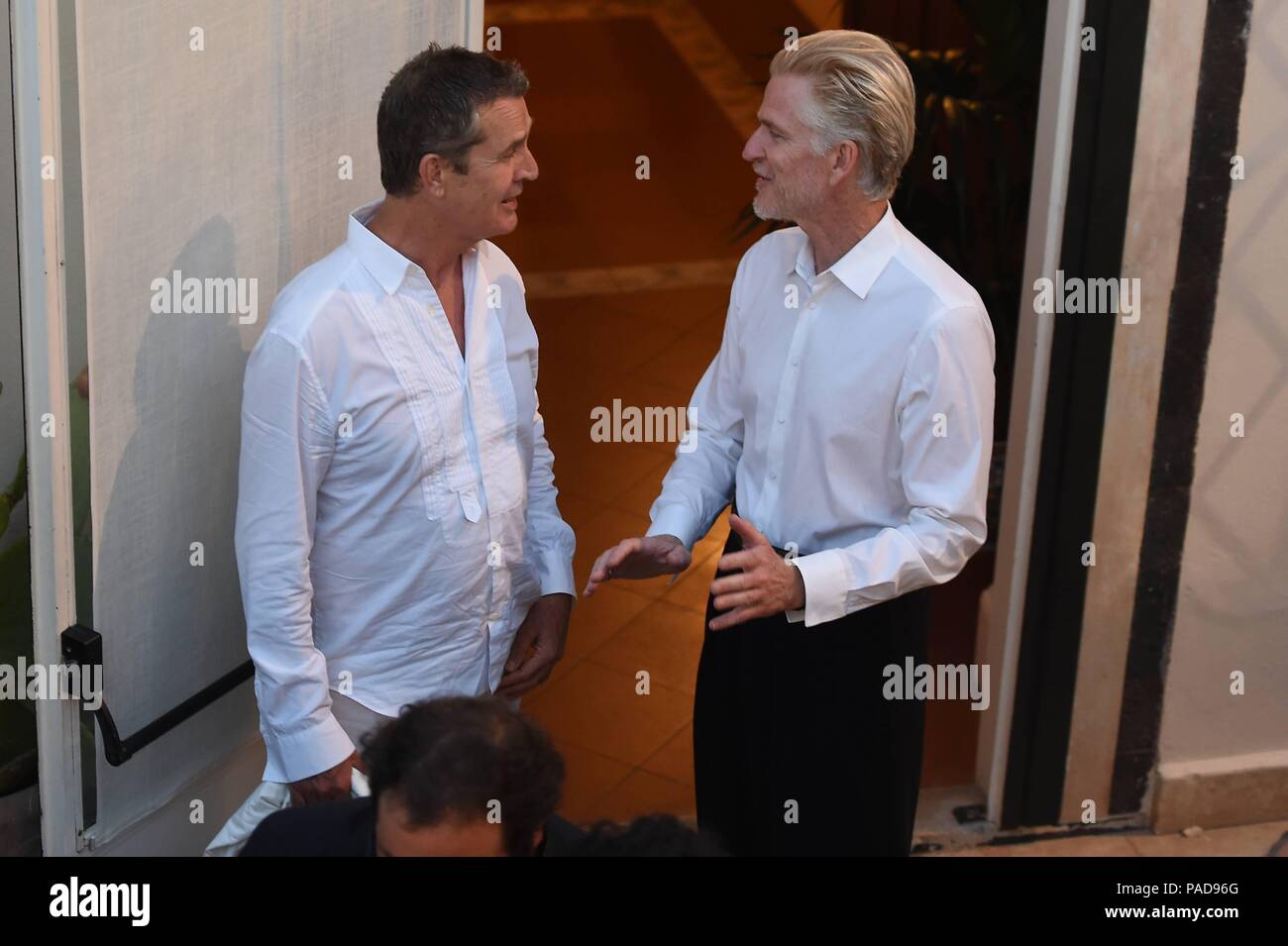 Taormina, Italien. 20. Juli 2018. Taormina: Matthew Modine und Frau ...