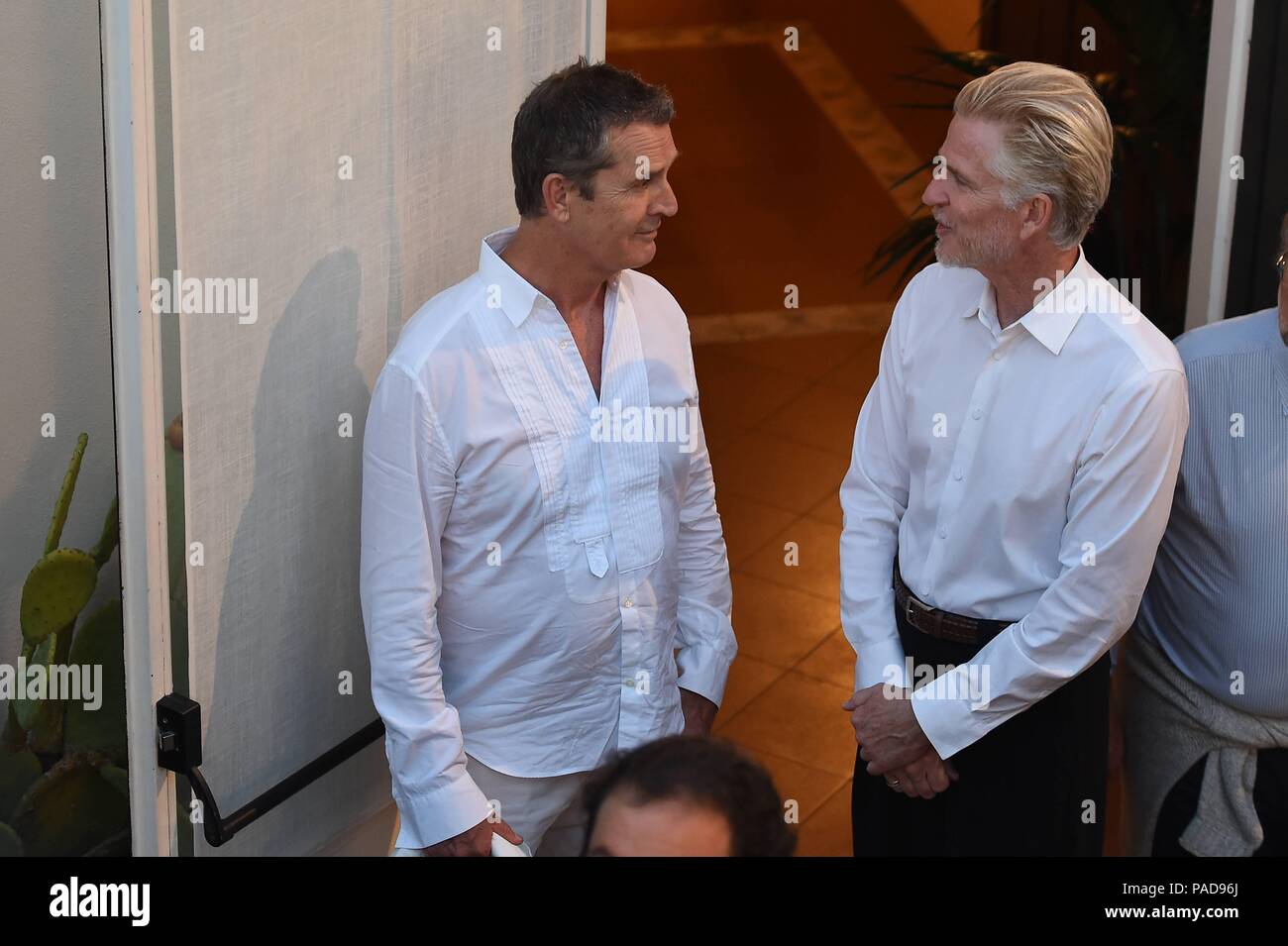 Taormina, Italien. 20. Juli 2018. Taormina: Matthew Modine und Frau ...