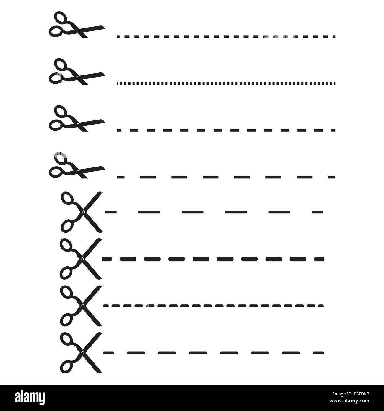Strich Gepunktete Linie Stockfotos und -bilder Kaufen - Alamy