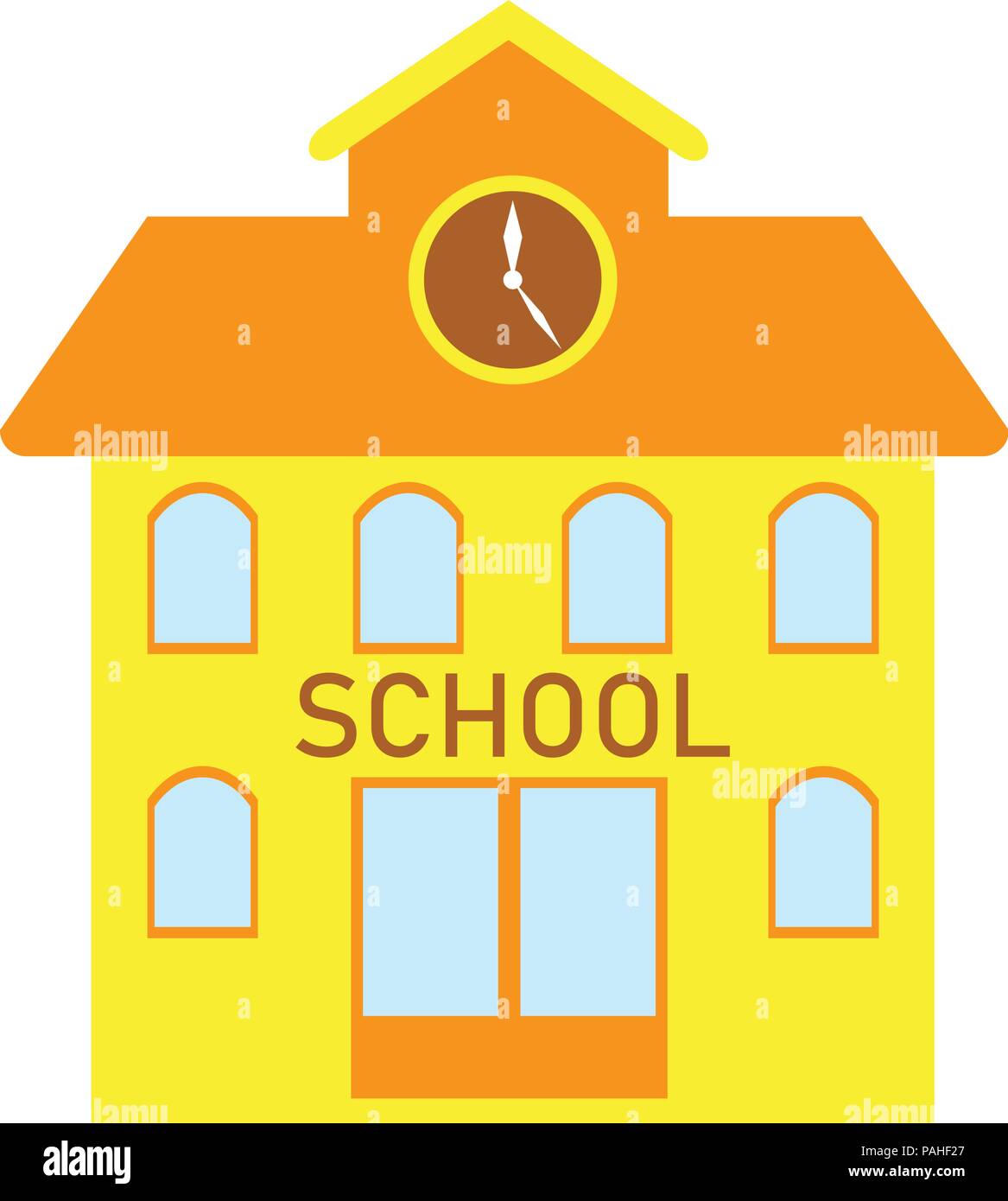 Cartoon school building illustration Stock-Vektorgrafiken kaufen ...