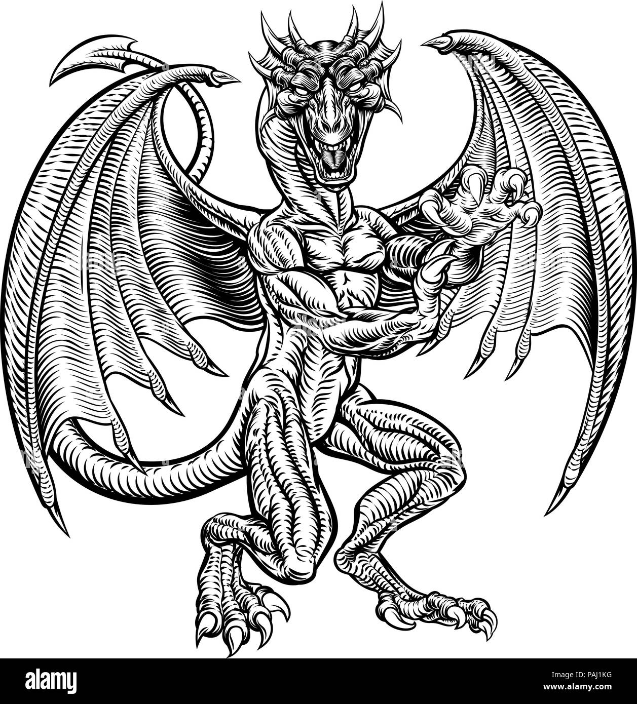 Drachen drachen motiv logo Stock-Vektorgrafiken kaufen - Alamy