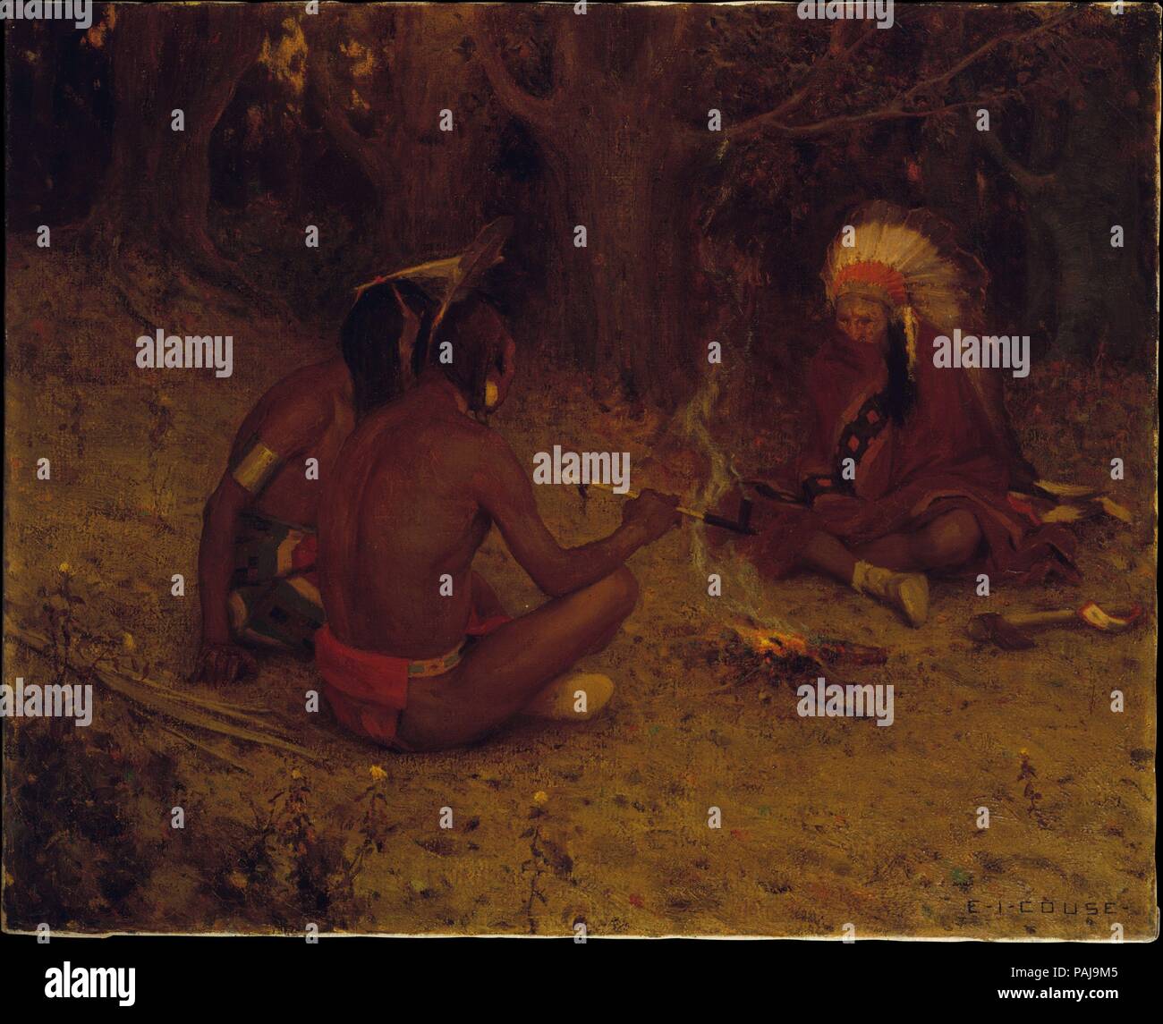 Friedenspfeife mit indianern -Fotos und -Bildmaterial in hoher ...