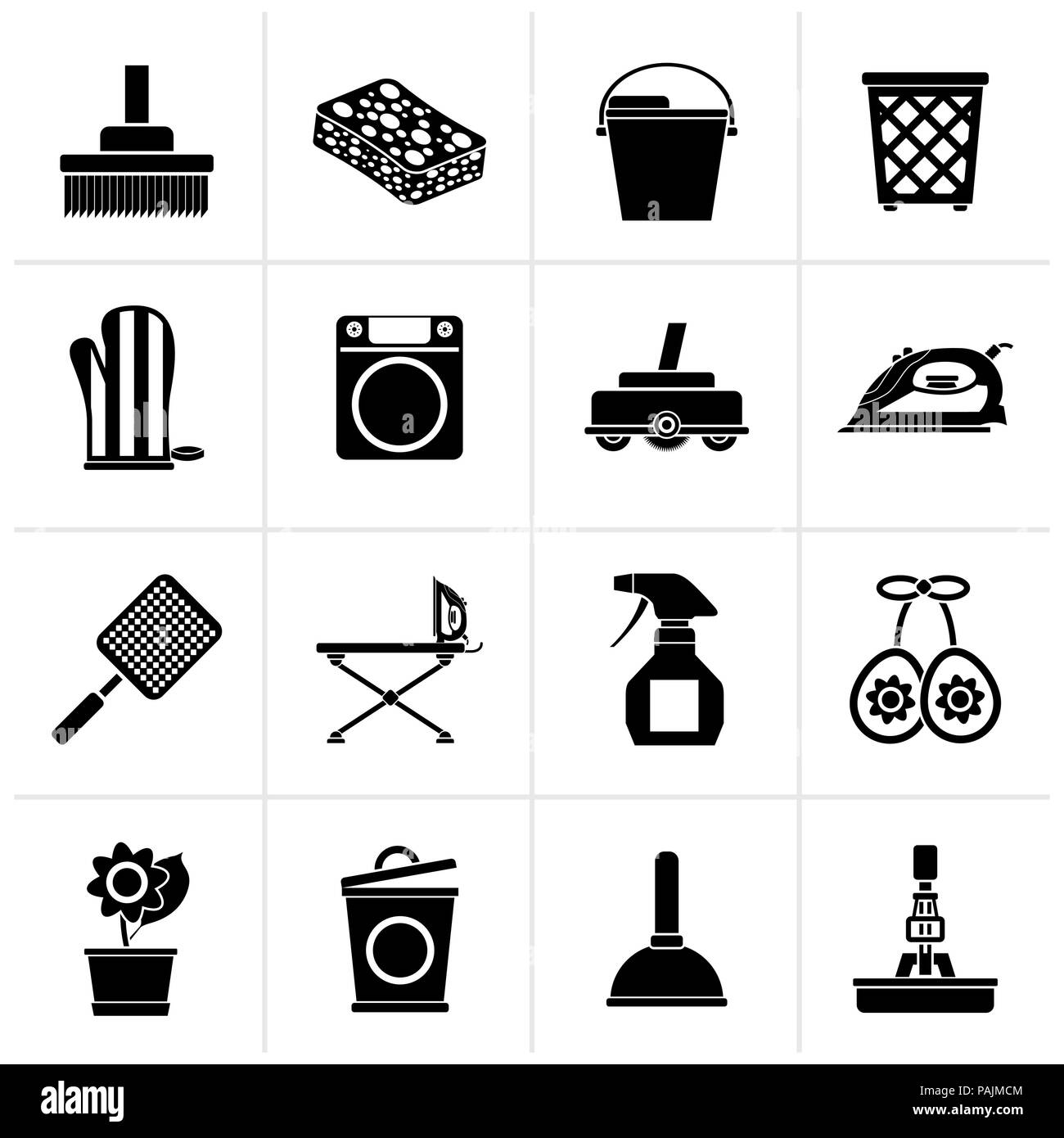 Schwarz Haushalt Gegenstände und Werkzeuge icons-Vektor Icon Set Stock ... Schwarz Haushalt Gegenstände und Werkzeuge icons-Vektor Icon Set Stock ...