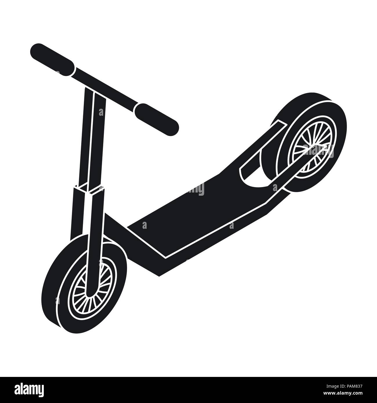 Scooter Symbol in Design in schwarz auf weißem Hintergrund. Transport ...