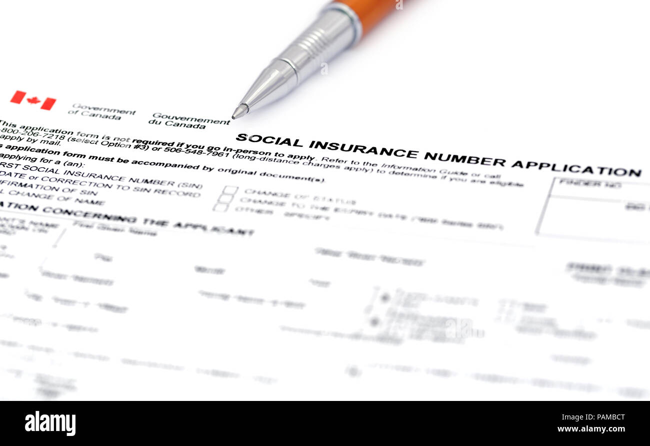 Sozialversicherungsnummer kanada -Fotos und -Bildmaterial in hoher ...