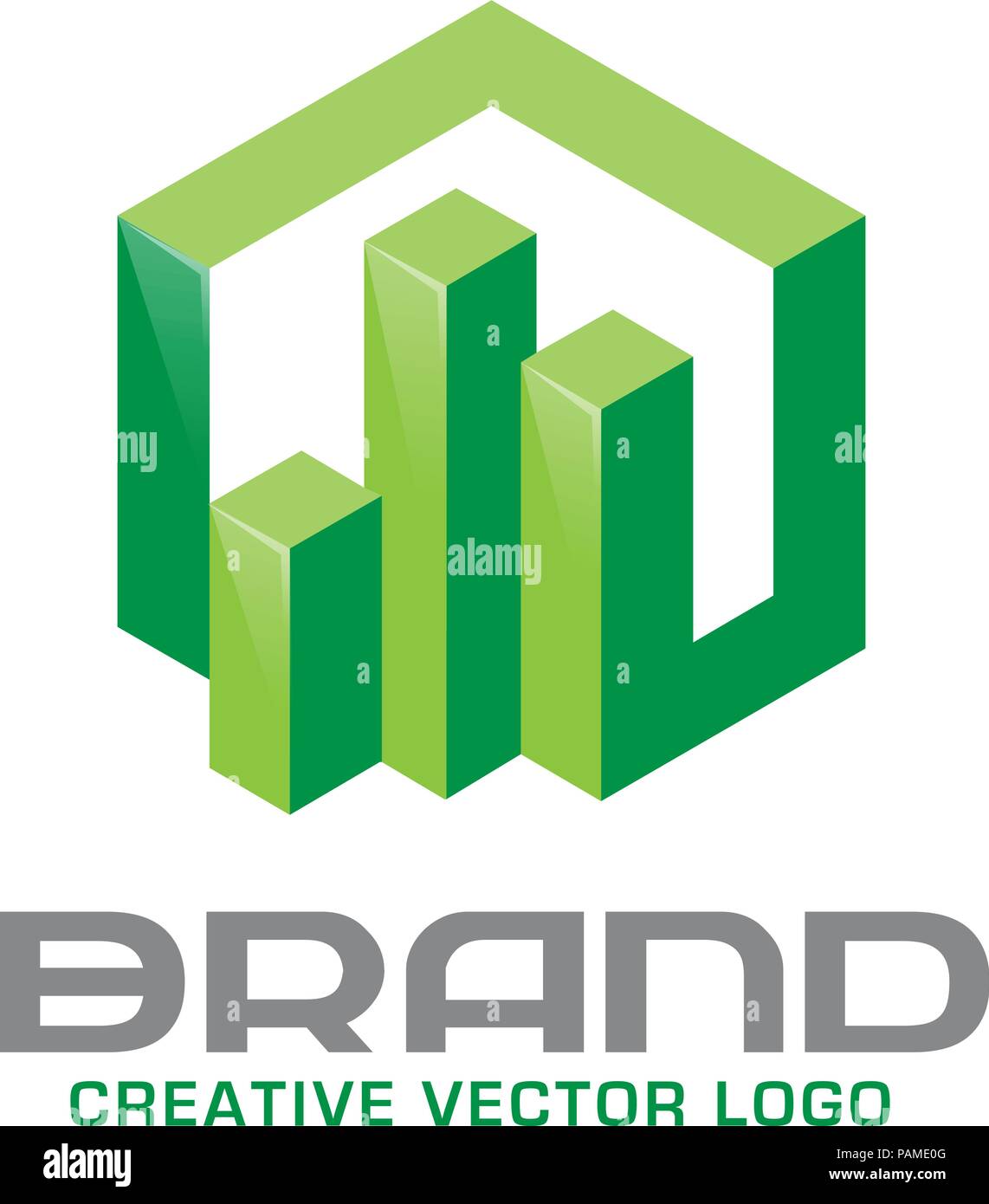 Wirtschaft Finanzen logo, Pfeile und info Grafik 3d bar Logo, Vector ...