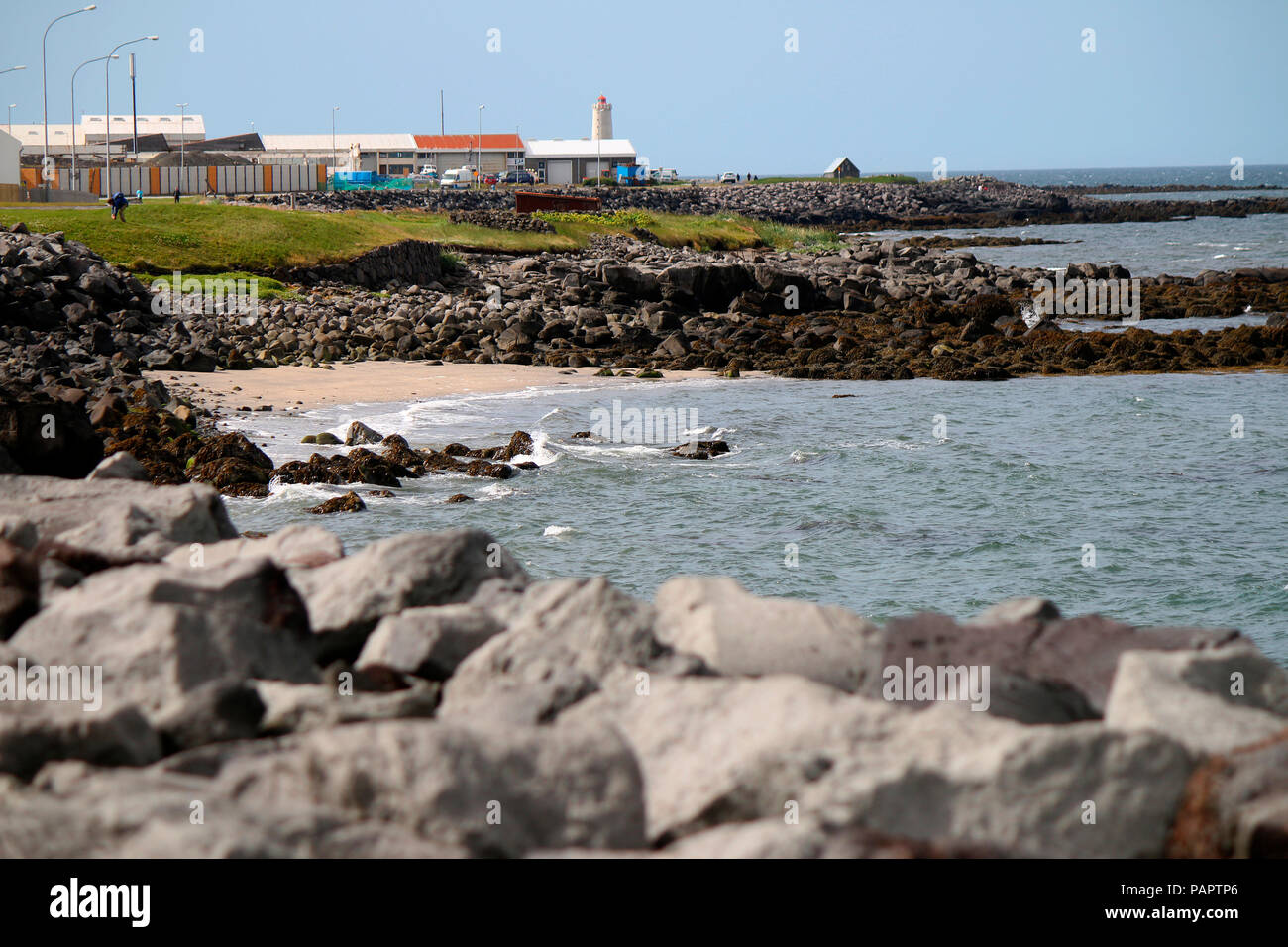 Strand, Grotta Insel Leuchtturm Leuchtturm, Seltjarnarnes, Reykjavik ...