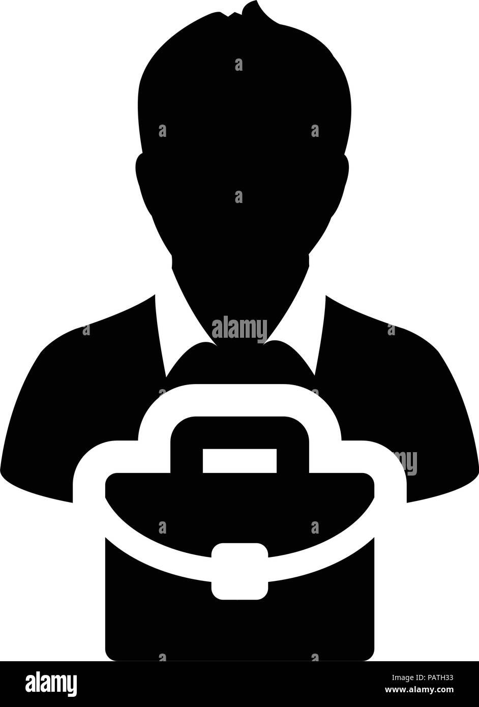 Beutel Symbol Vektor männliche Person Profil avatar Symbol mit ...