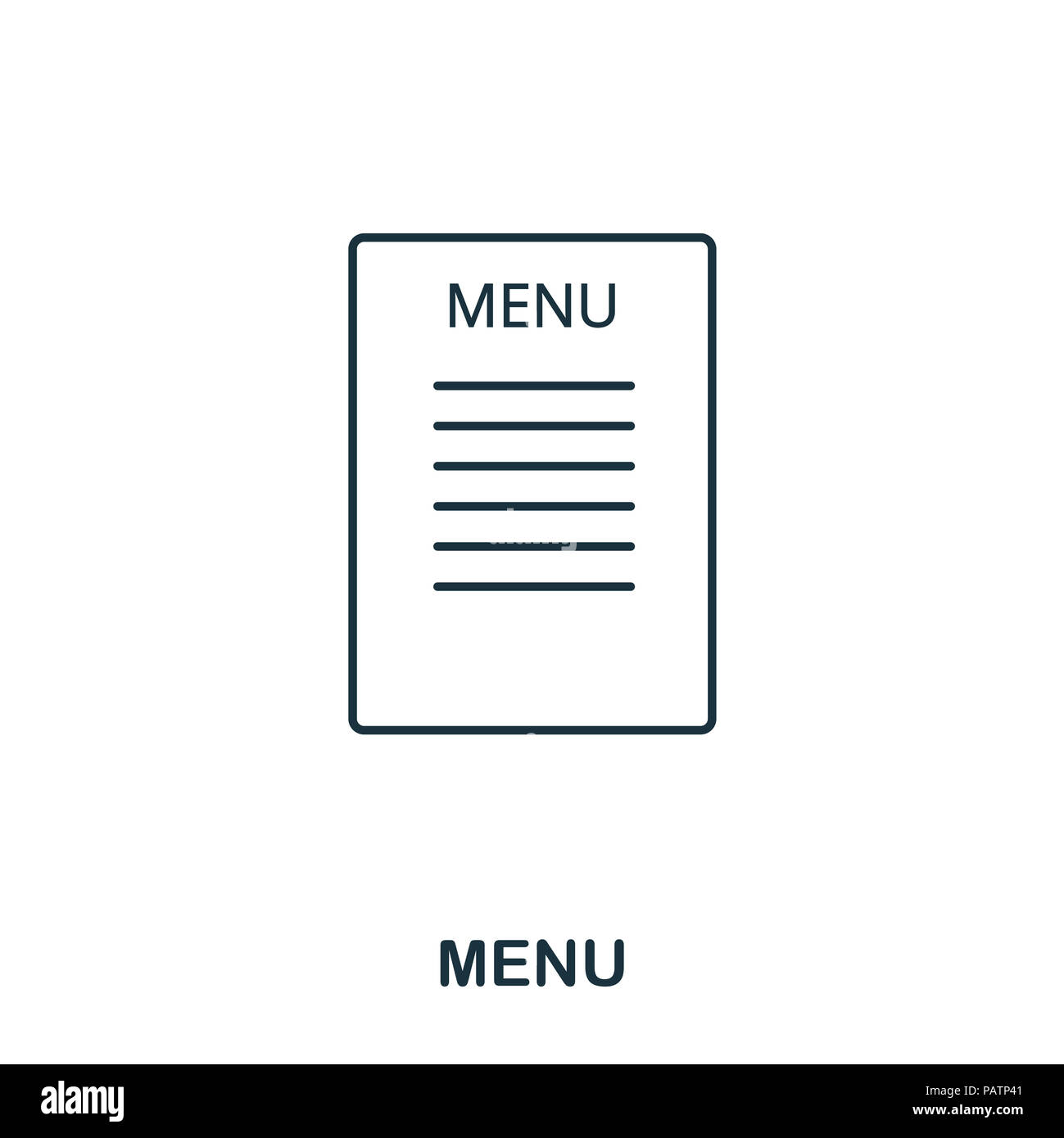 Symbol "Menü". Outline style Icon Design. UI. Abbildung: Symbol "Menü ...