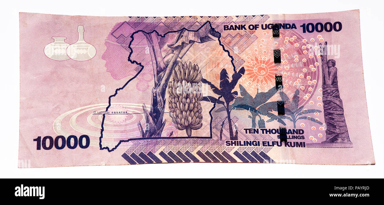 10000 ugandische Schilling Bank Note. Ugandische Schilling ist die ...