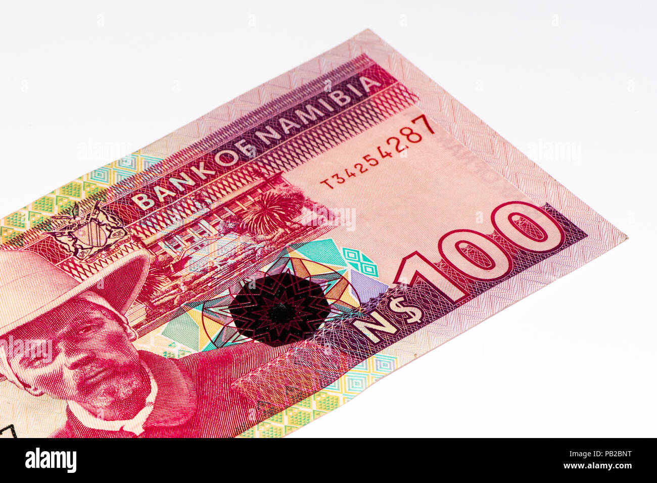 100 Namibischen Dollar Bank Note von Namibia. Namibische Dollar ist die ...